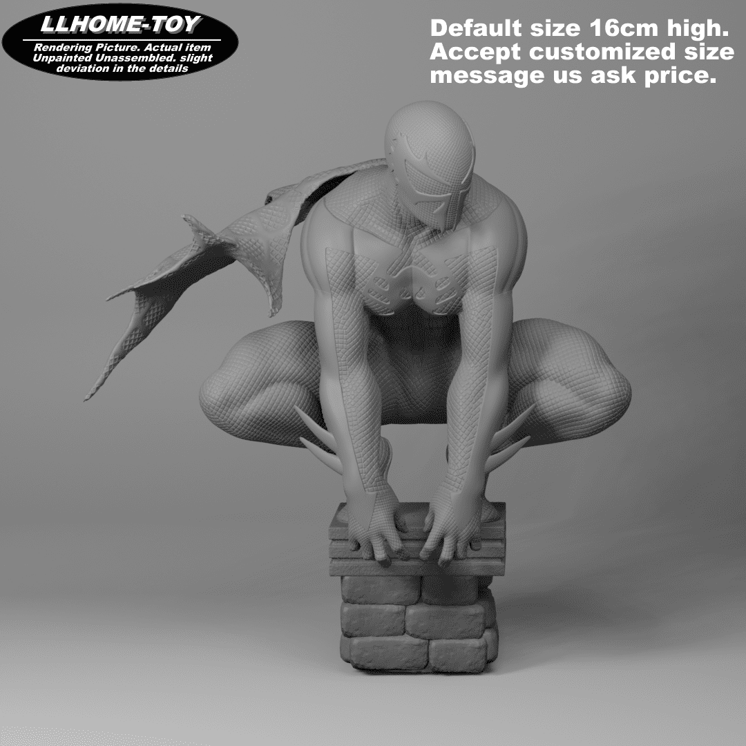 Anime Superhero Spider 2099 Squat Resin 3D Print GK Figure DIY Model ...