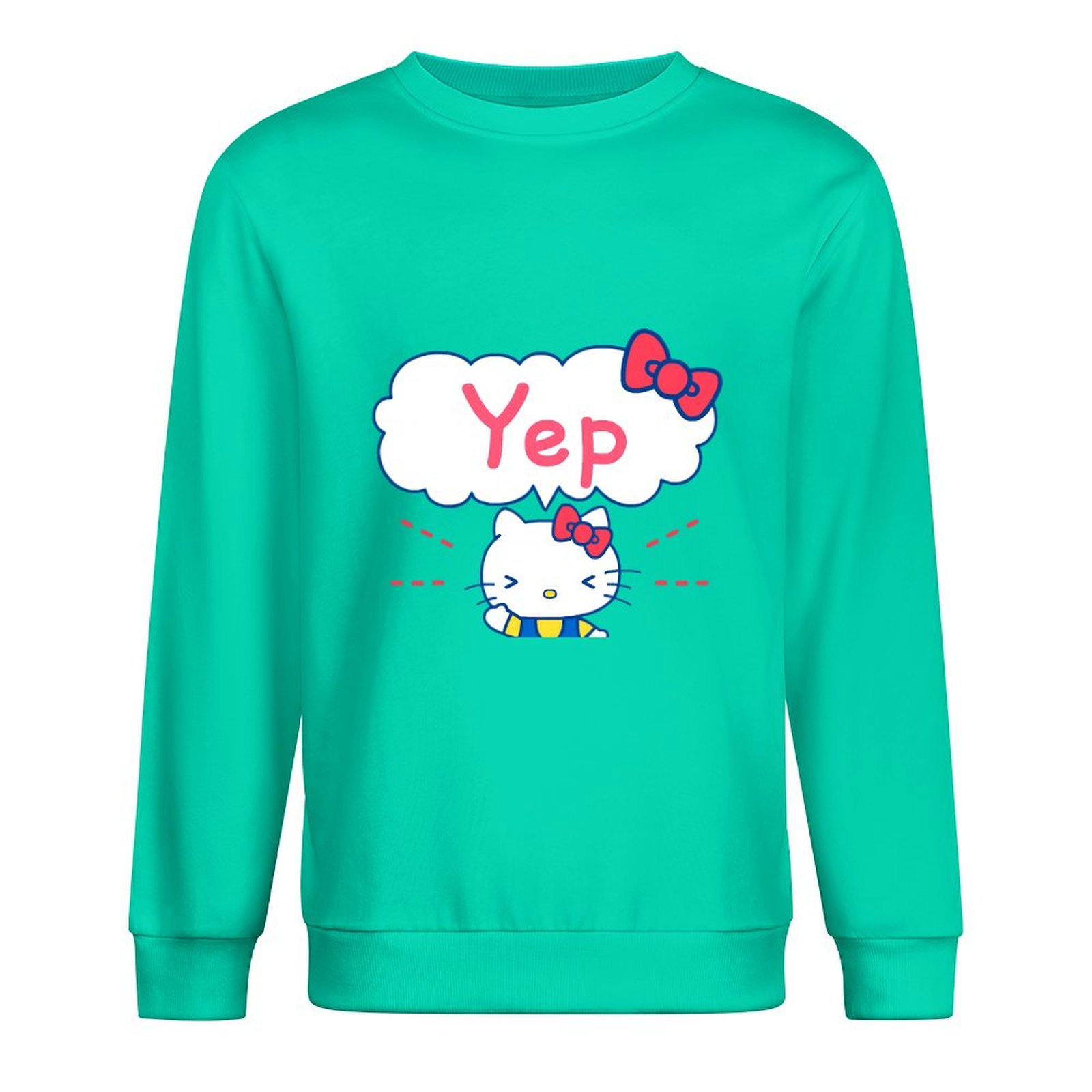 Anime Sweatshirt Hello Kitty Hoodie Unisex Long Sleeve Women's Sweater ...