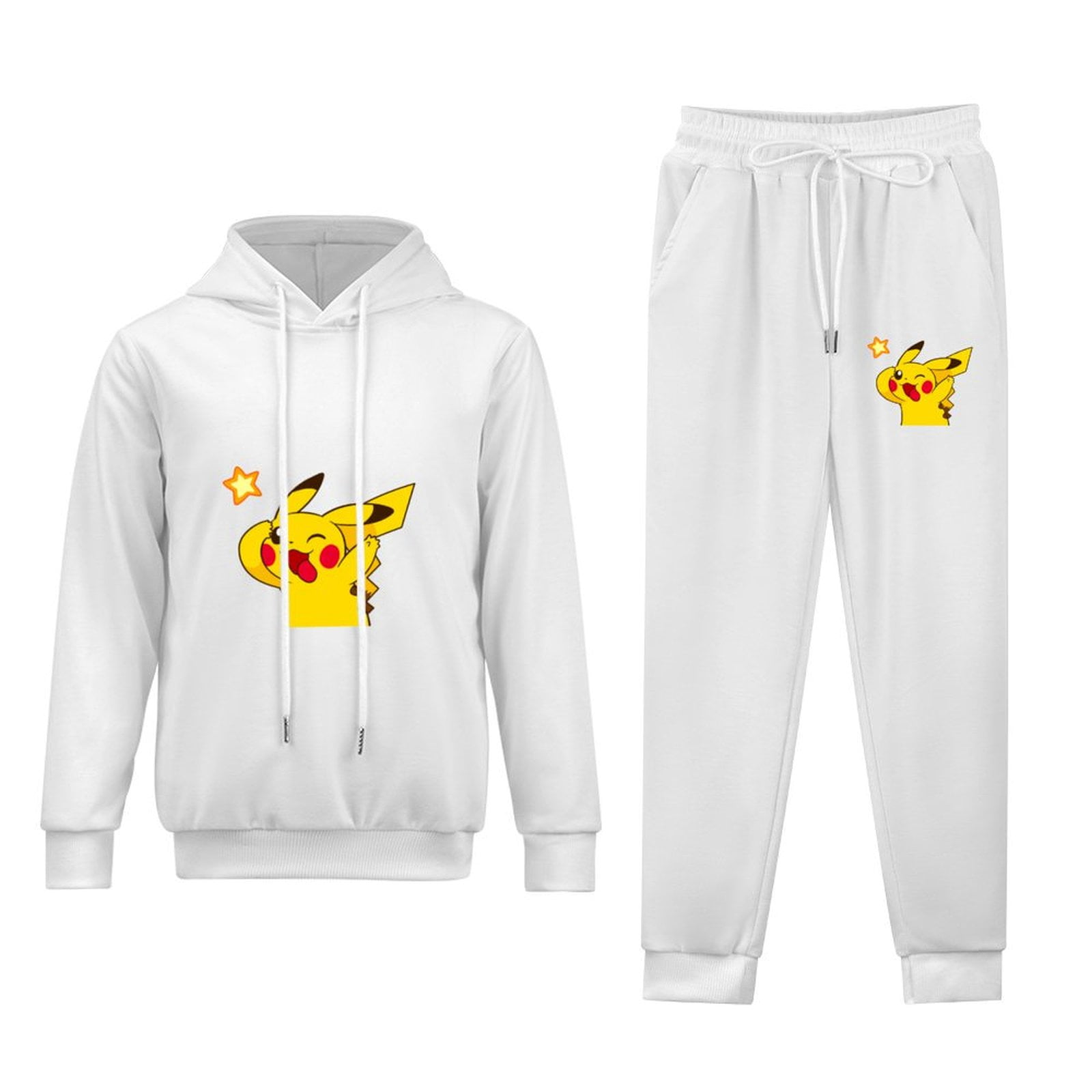 Anime Sweatshirt Pants Pokemon Hoodie Sets Long Sleeve Sweater Xmas ...