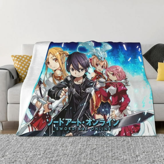 Anime Sword Art Online Blanket Cozy Soft Fleece Flannel Bed Blanket All ...