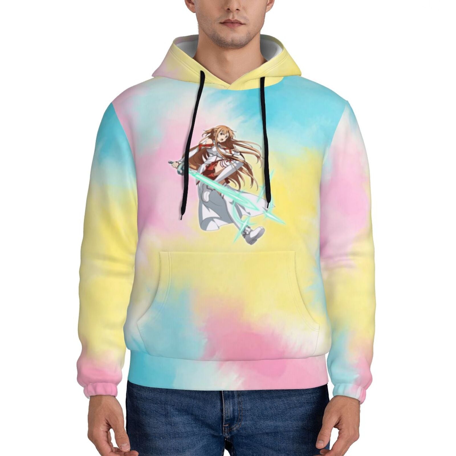 Anime Sword Online Mens Aldult Hooded Sweater, Novelty Hat Rope ...