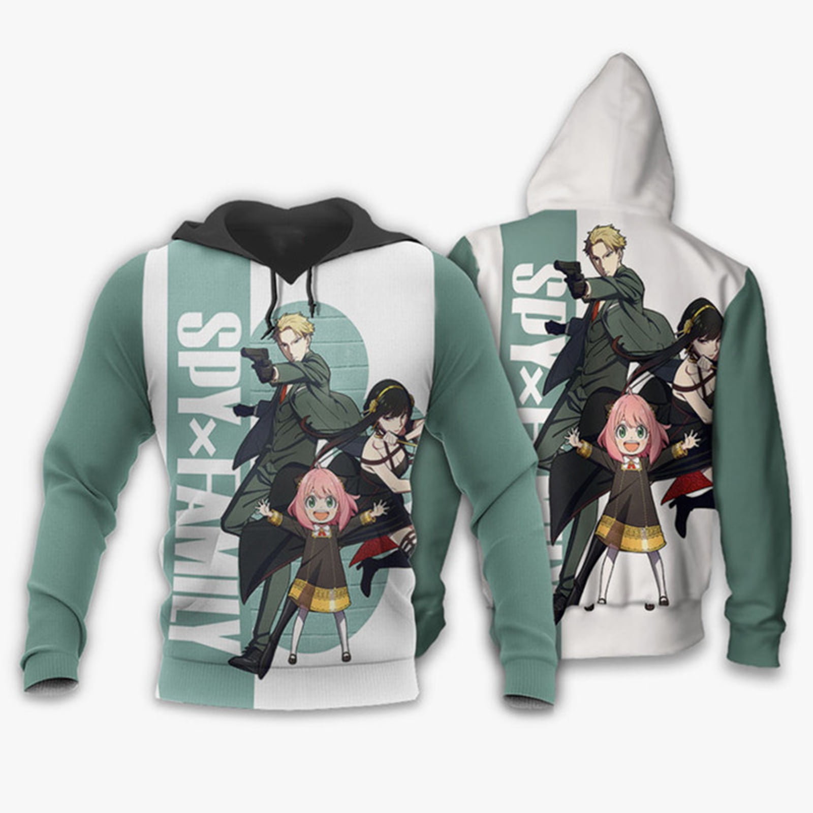 Anime SxF Long Sleeve Hoodie Anya Forger Casual Sweatshirts for Mens ...