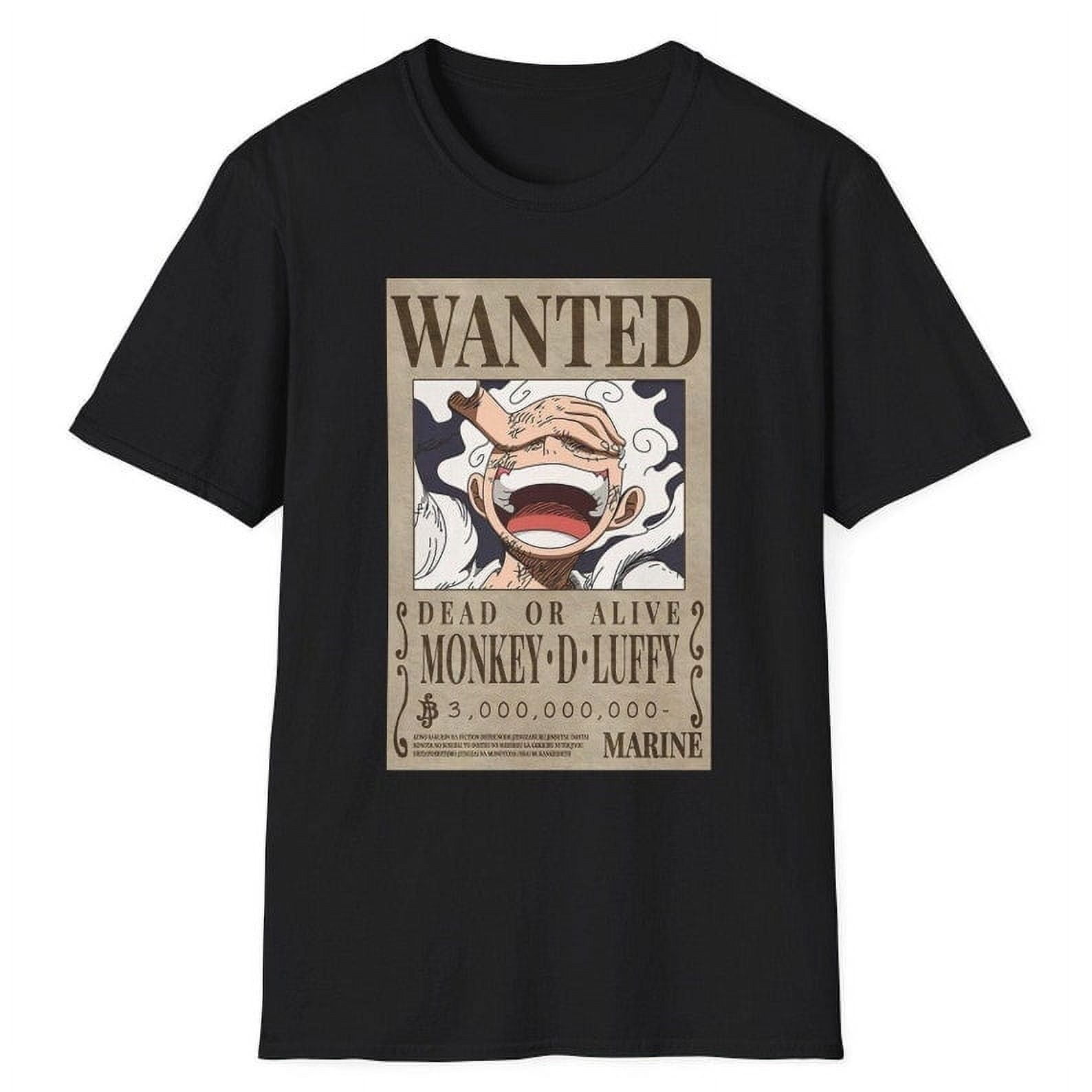 Anime T-Shirt - Monkey D. Luffy Wanted Poster (Egghead Island ...