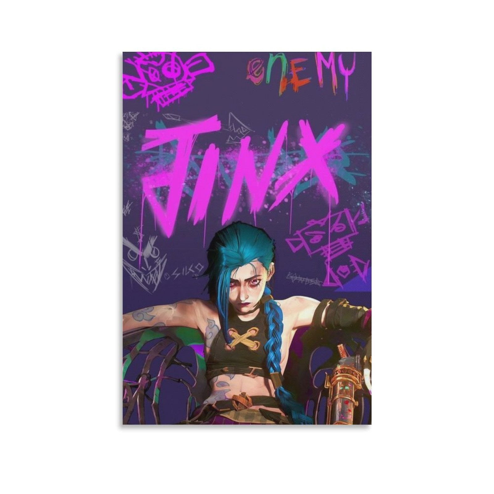 Anime TV Jinx&Vi Posters Cool Picture Print Canvas Poster Wall Paint ...