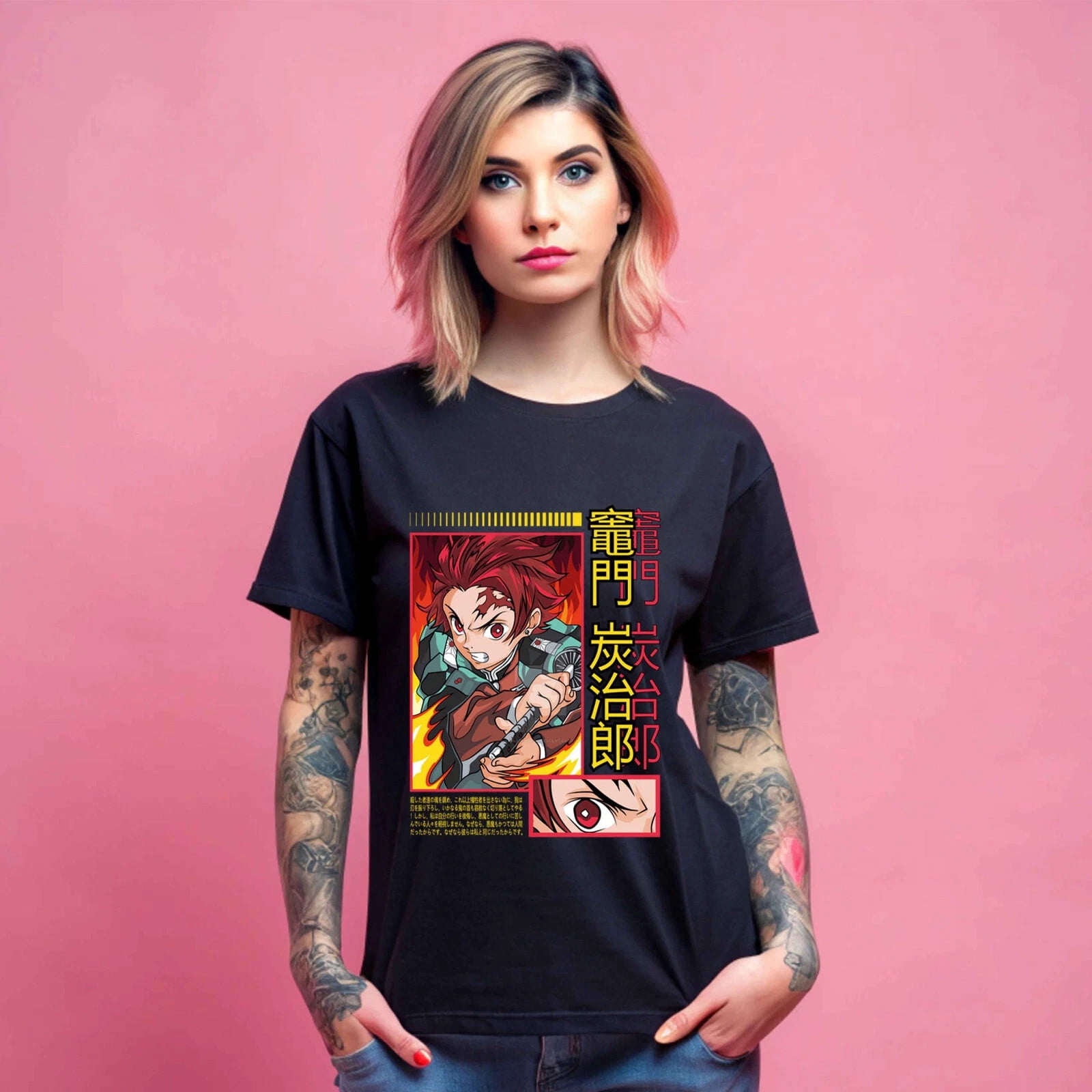 Anime Tanjiro Kamado Demon Slayer Kimetsu No Yaiba Horror Samurai T ...