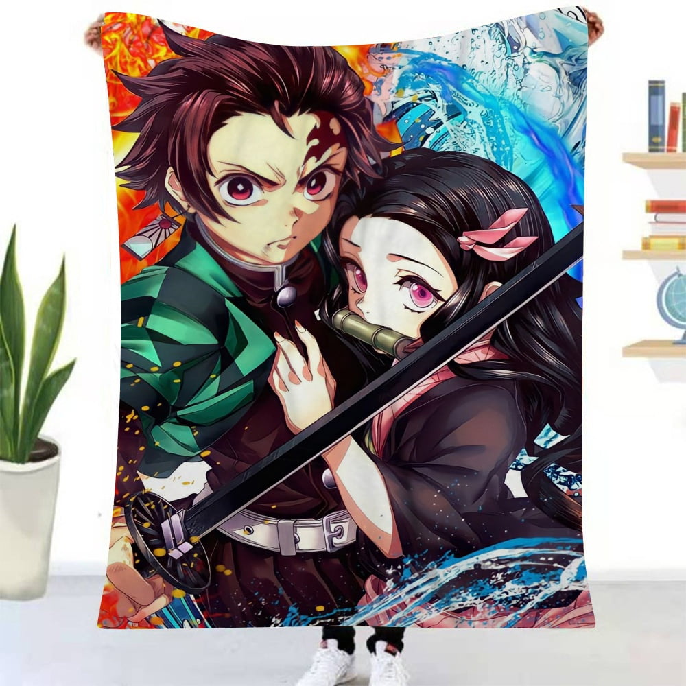 Anime Tanjirou Nezuko Zenitsu Blanket, Fashionable Design Bed Cover ...