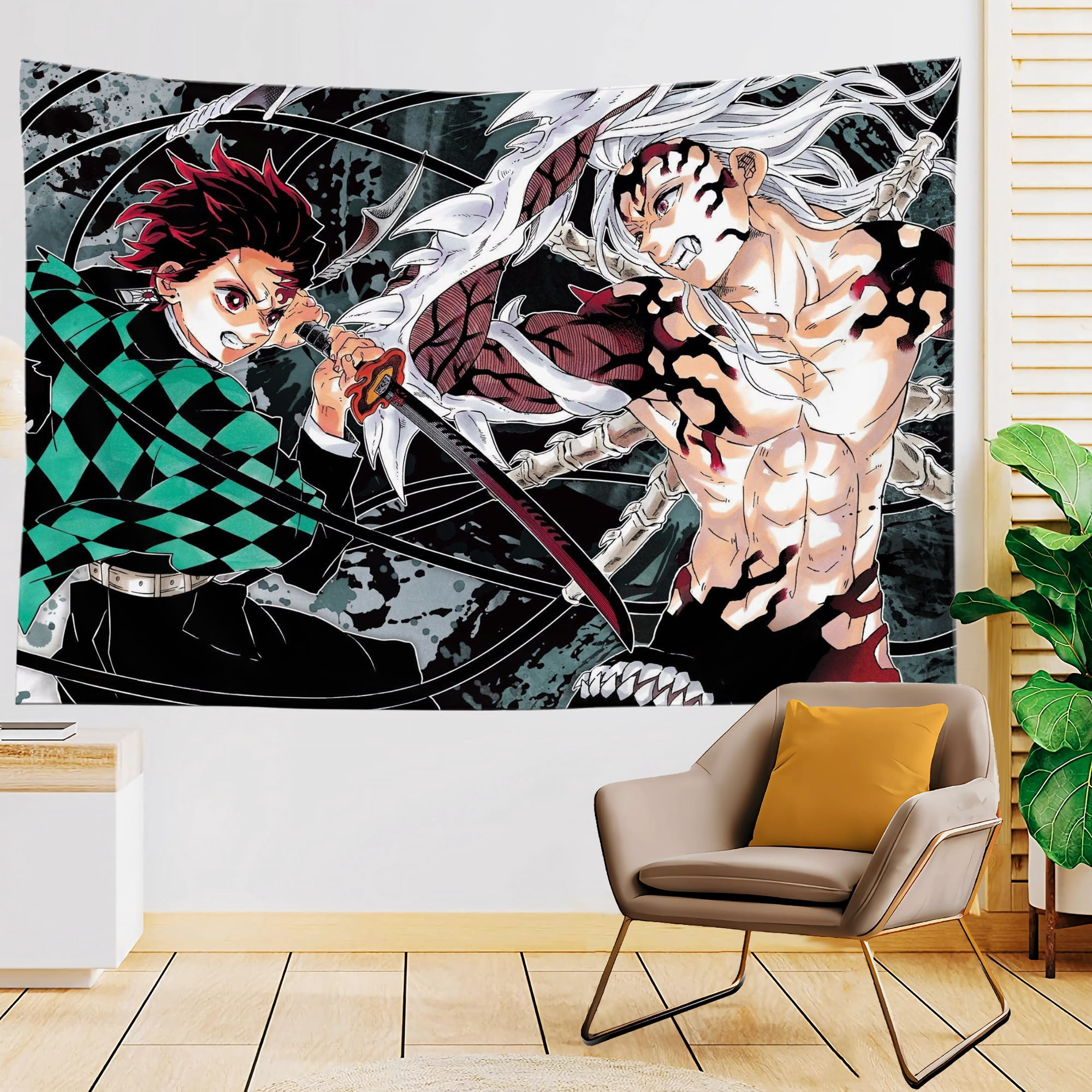 Anime Tanjirou Nezuko Zenitsu Tapestry Creative Tapestry for Bedroom ...