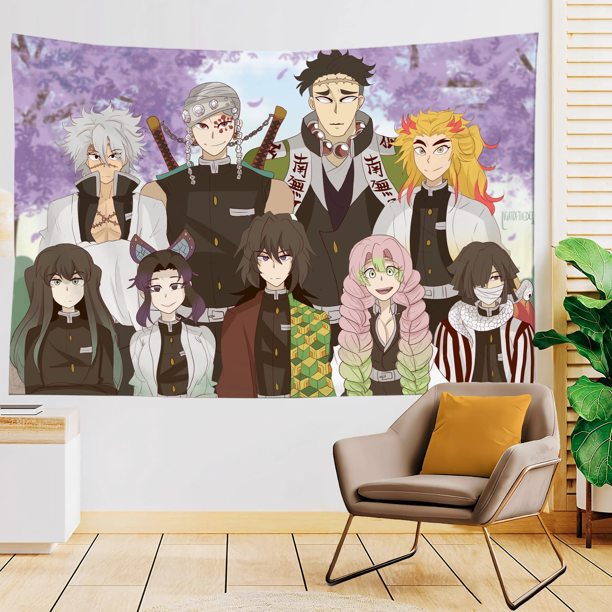 Anime Tanjirou Nezuko Zenitsu Tapestry,Exquisite Background for Kids ...