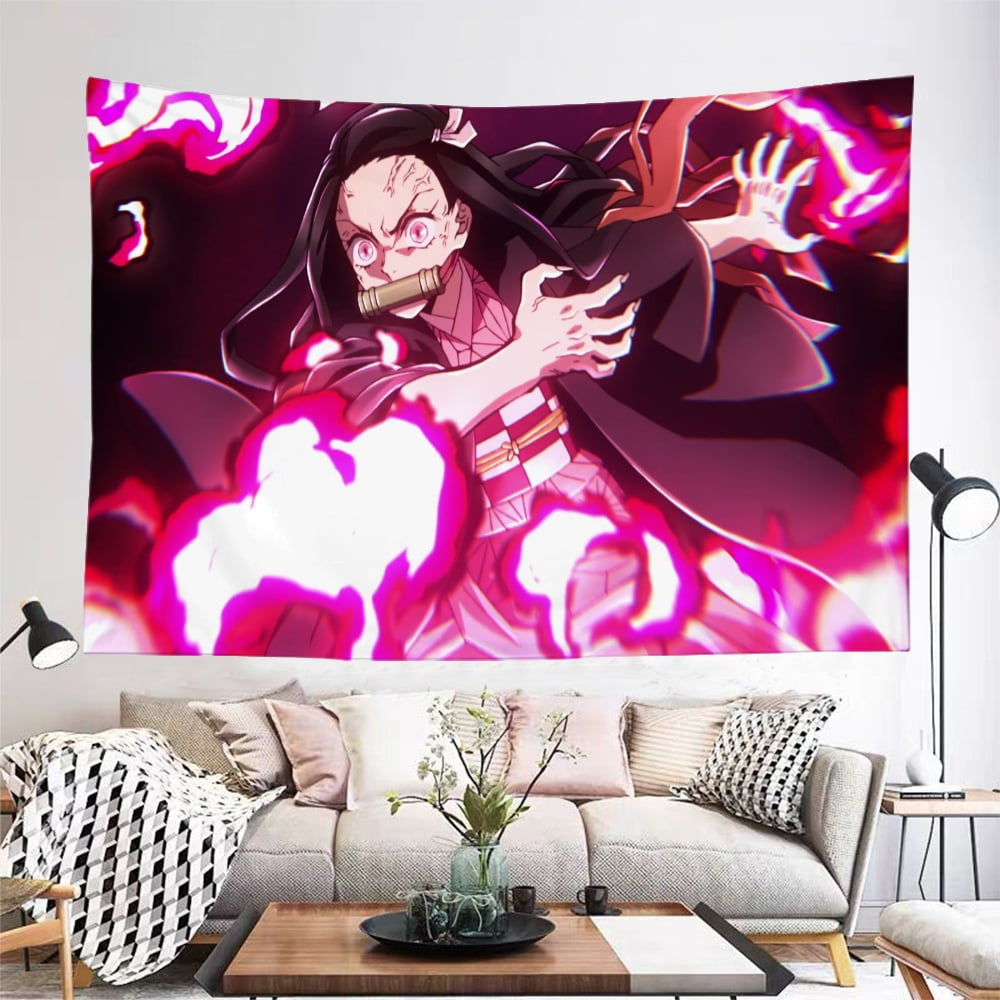 Anime Tanjirou Nezuko Zenitsu Tapestry Fashion Banner for Girls Women ...