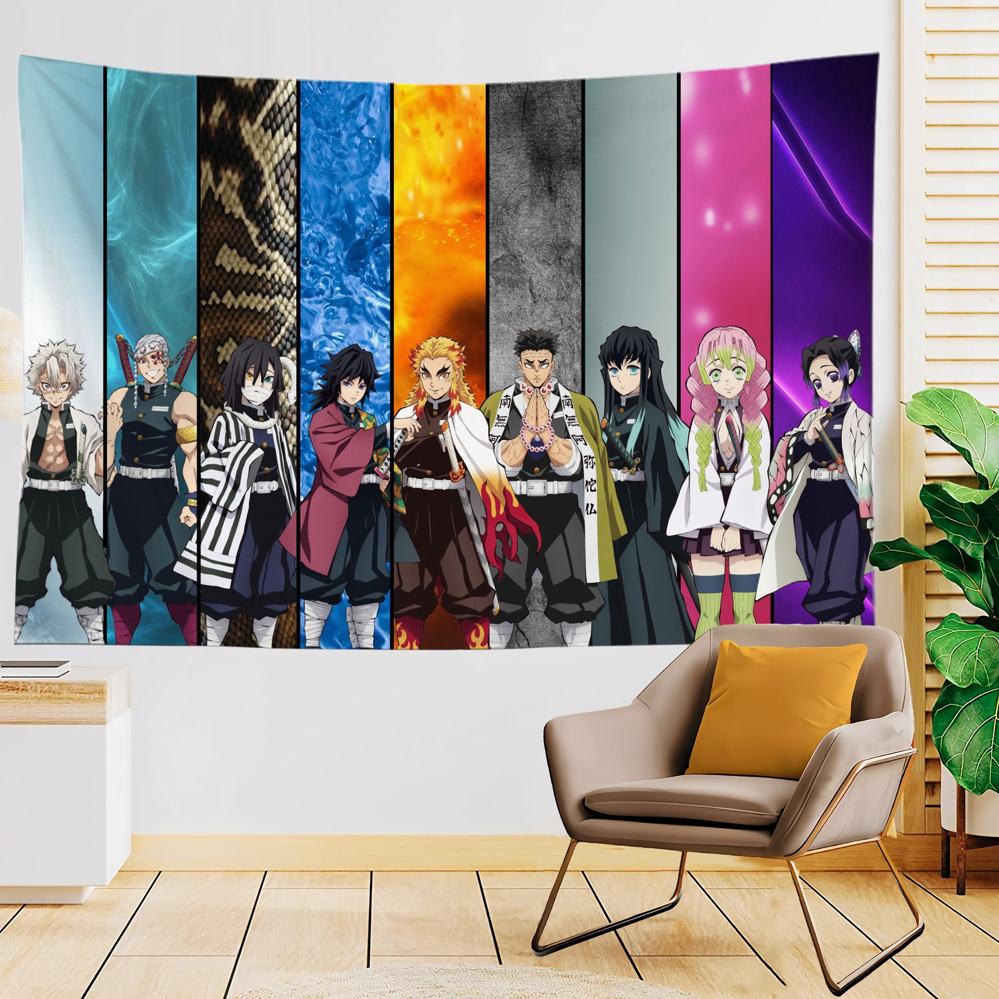 Anime Tapestry Tanjiro Kamado Nezuko Poster Tapestry,Funny Photography ...
