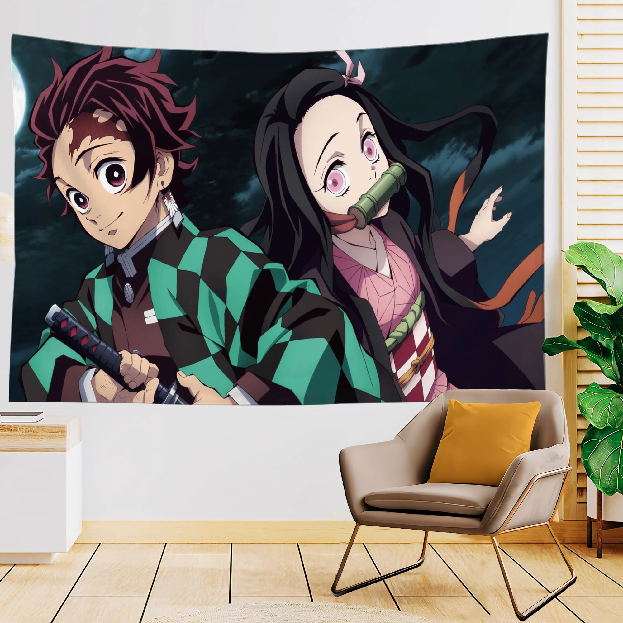 Anime Tapestry Tanjiro Kamado Nezuko Poster Tapestry Novelty Tapestry ...