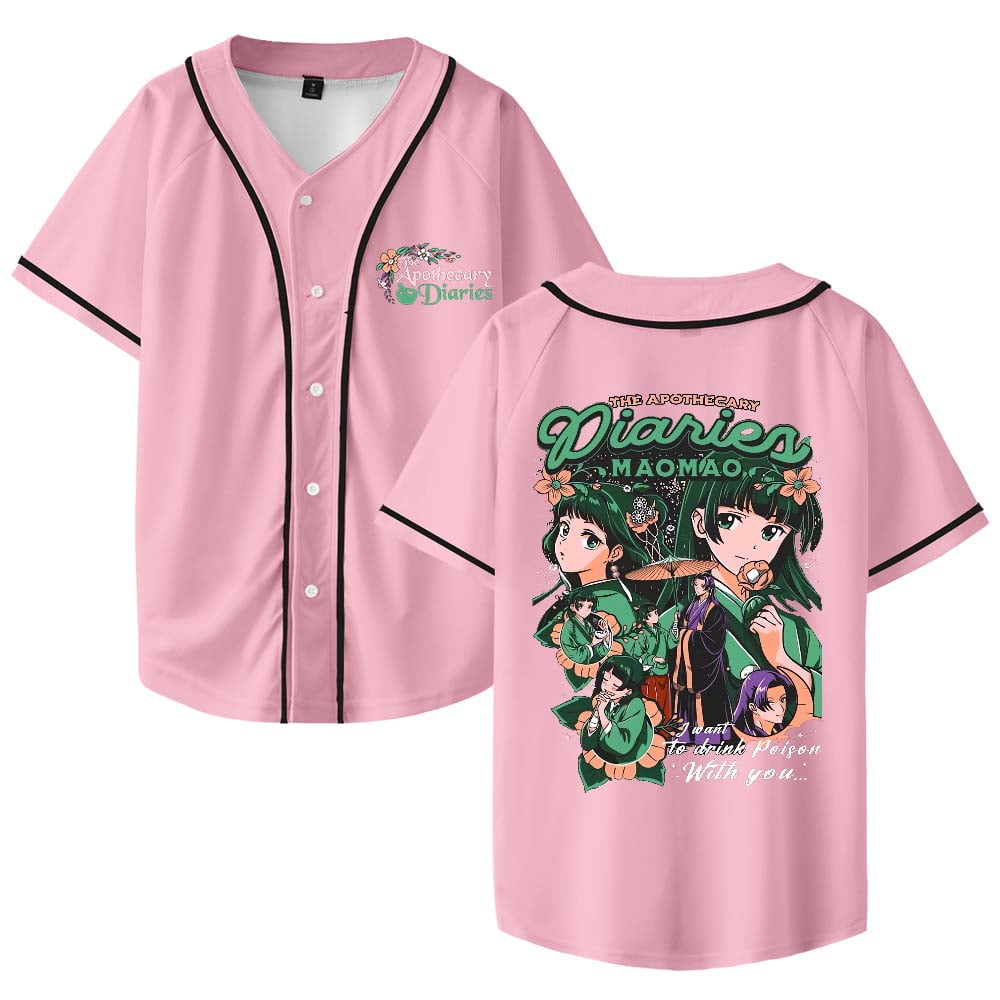 Anime The Apothecary Diaries Maomao Merch Baseball Jersey Shirt V-Neck ...