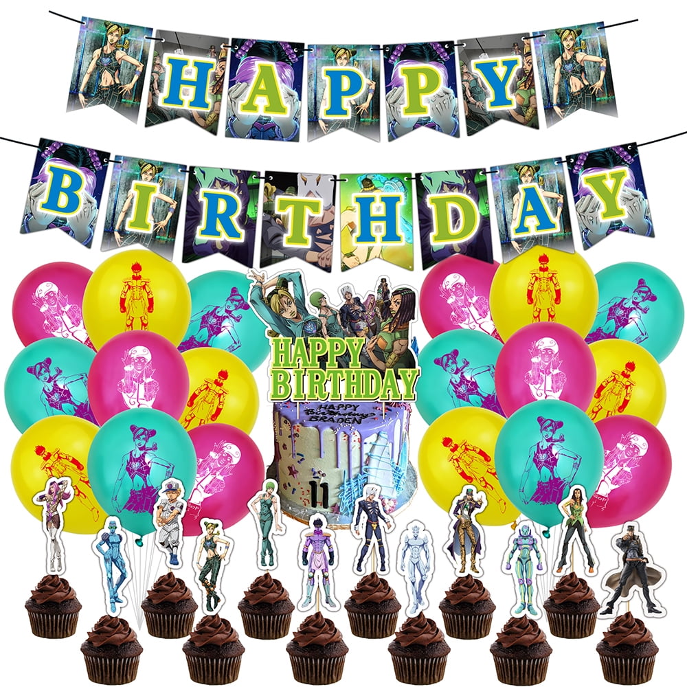 Anime Theme Party JoJo's Bizarre Adventure Birthday Party Happy ...