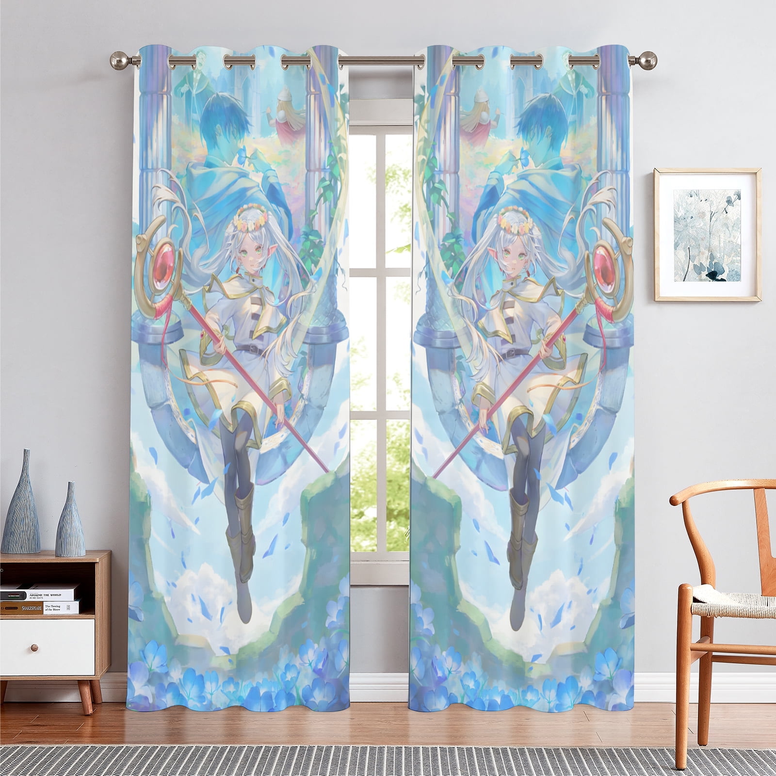 Anime Themed Curtains for Bedroom Drapes,Frieren: Beyond Journey's End ...