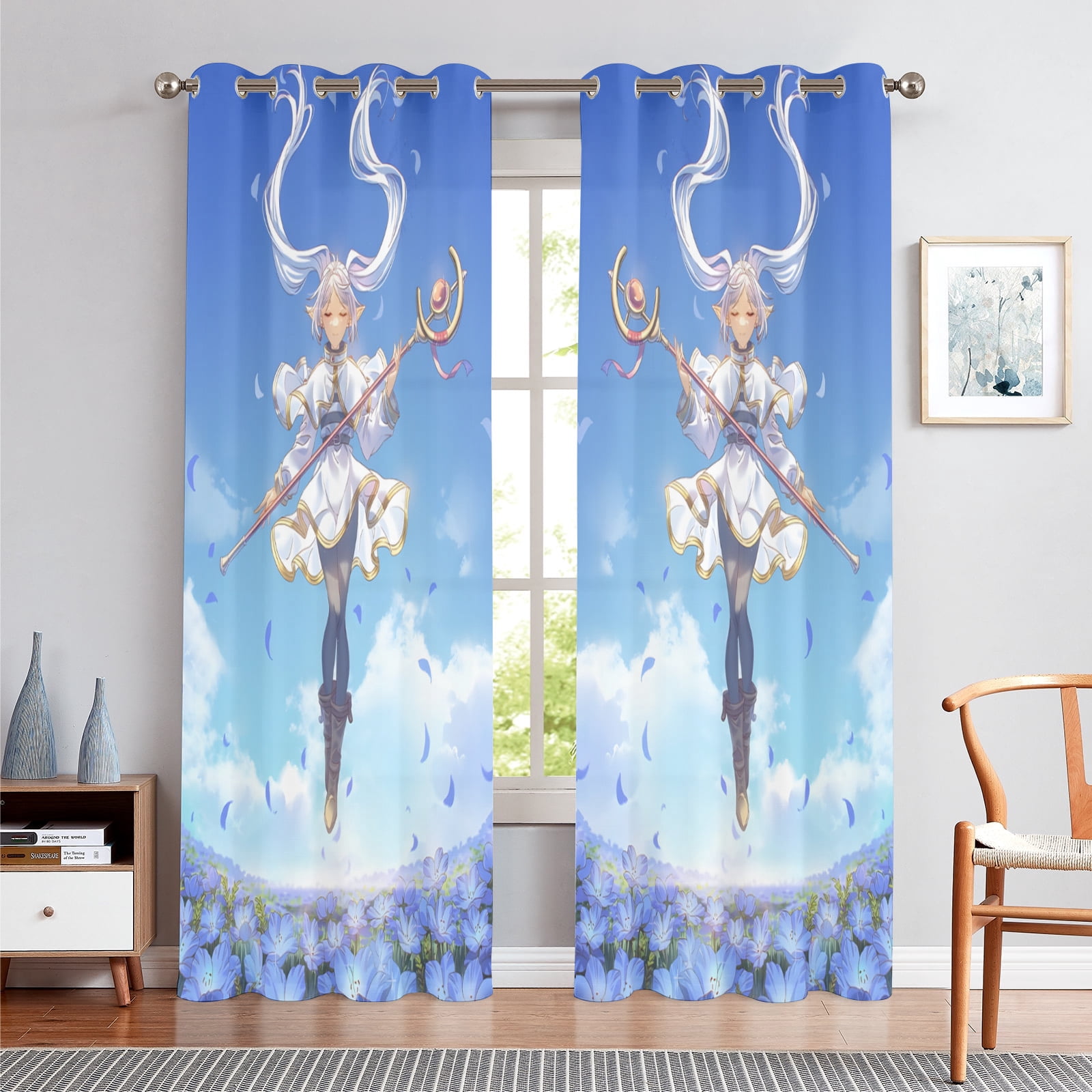 Anime Themed Curtains for Bedroom Drapes,Frieren: Beyond Journey's End ...