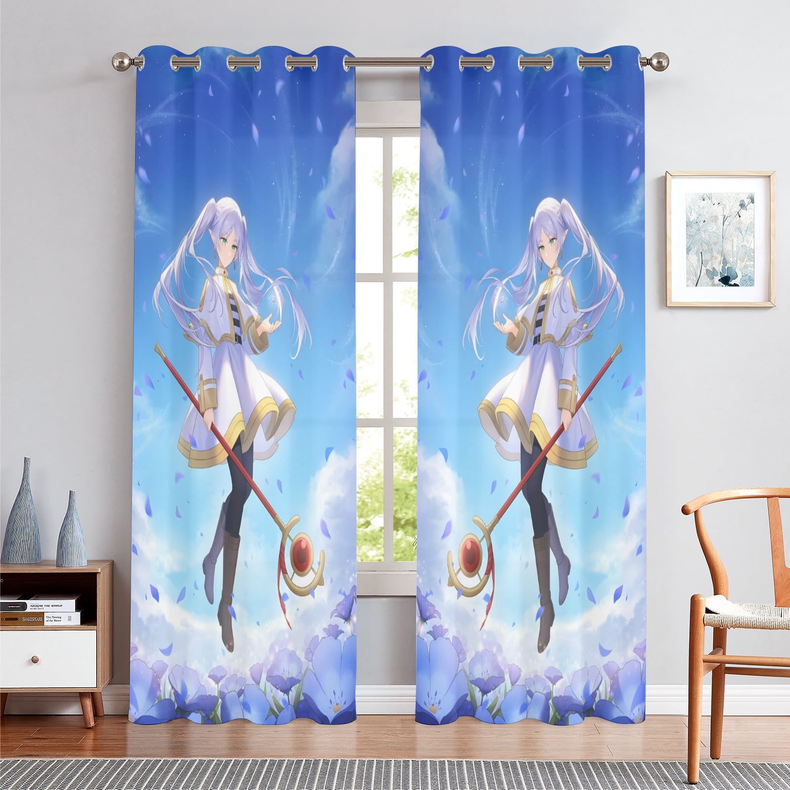 Anime Themed Curtains for Bedroom Drapes,Frieren: Beyond Journey's End ...
