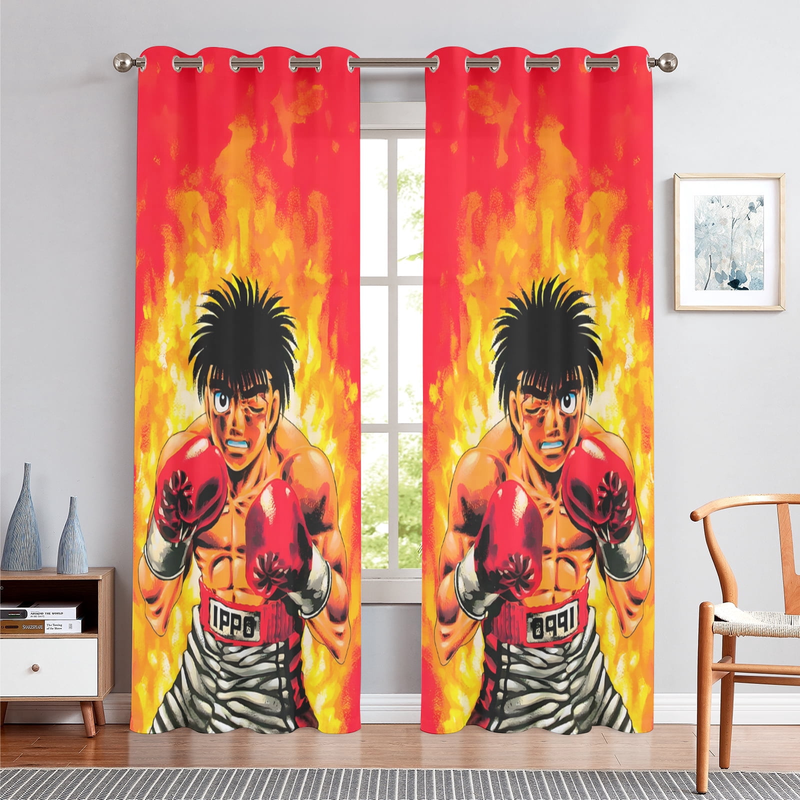 Anime Themed Curtains for Bedroom Drapes,Hajime no Ippo:The Fighting ...