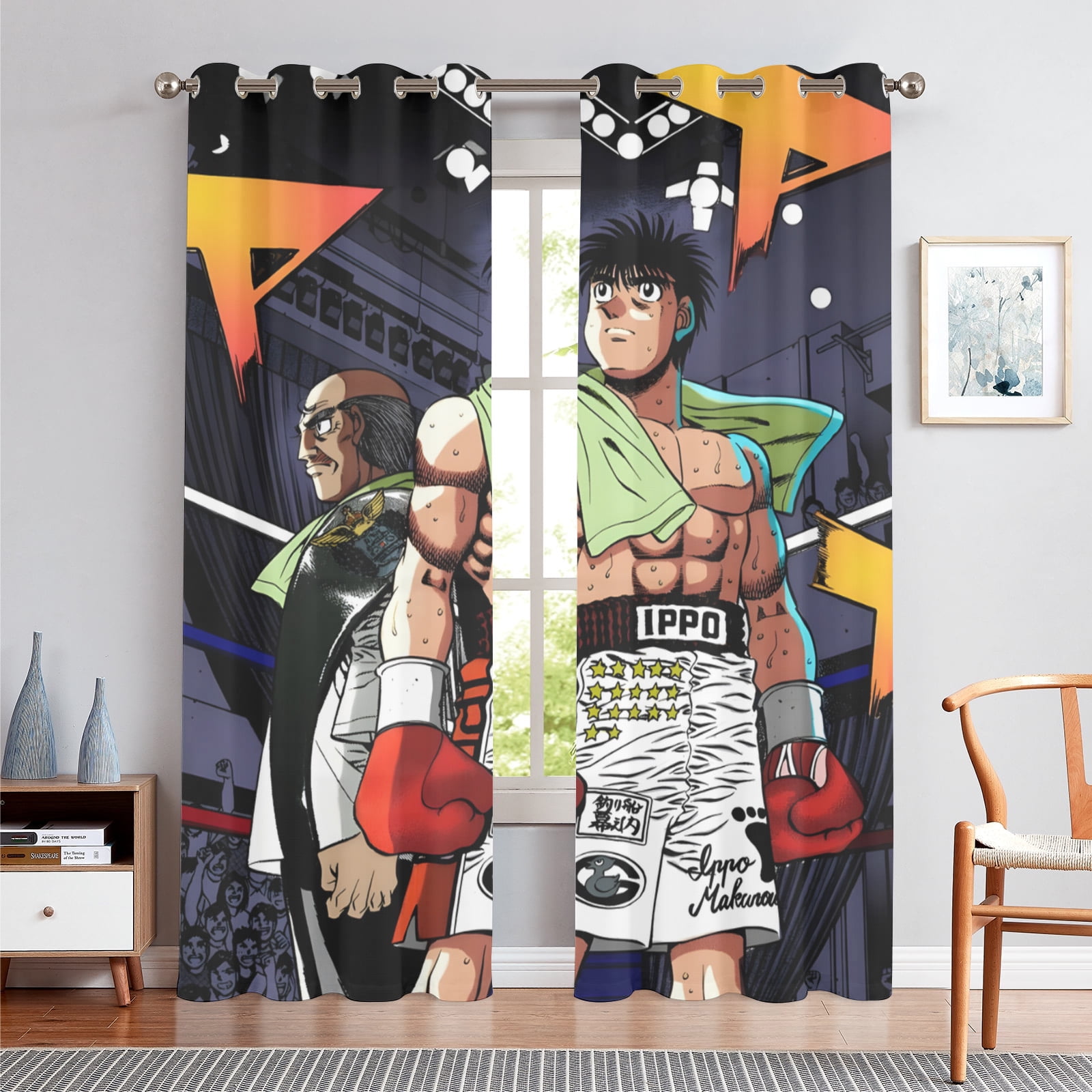 Anime Themed Curtains for Bedroom Drapes,Hajime no Ippo:The Fighting ...