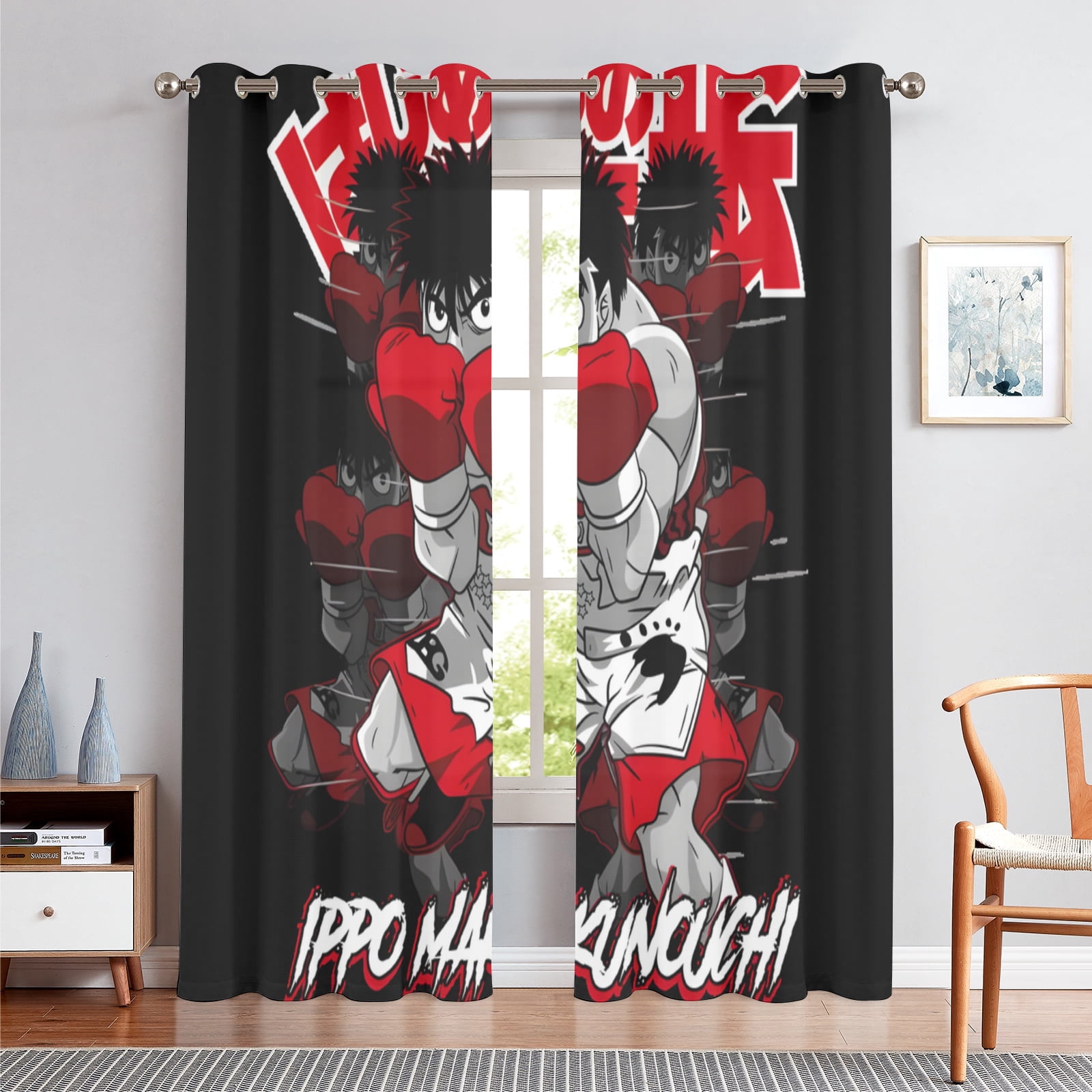Anime Themed Curtains for Bedroom Drapes,Hajime no Ippo:The Fighting ...