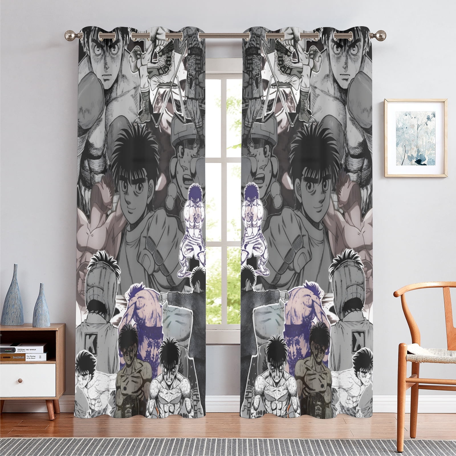 Anime Themed Curtains for Bedroom Drapes,Hajime no Ippo:The Fighting ...