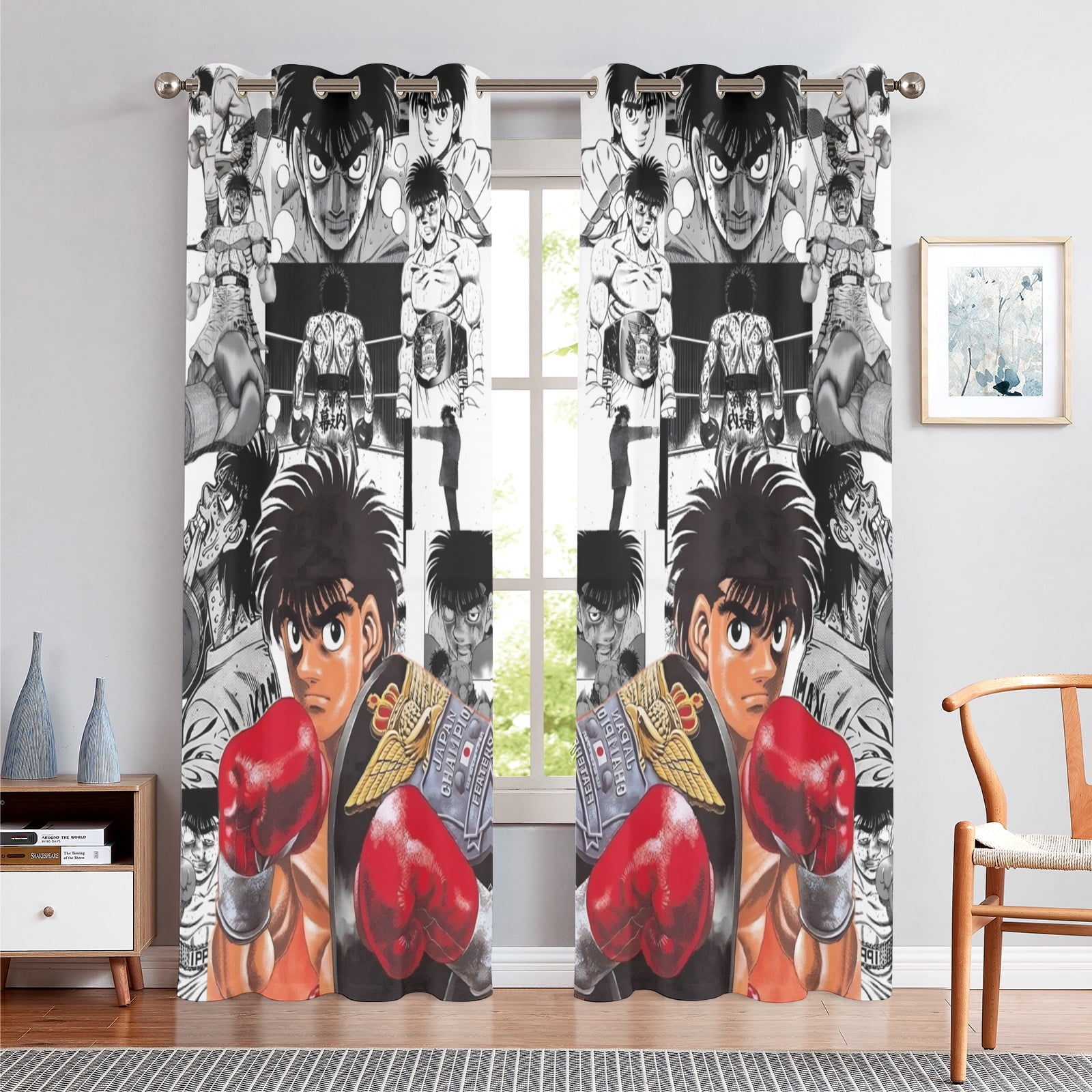 Anime Themed Curtains for Bedroom Drapes,Hajime no Ippo:The Fighting ...