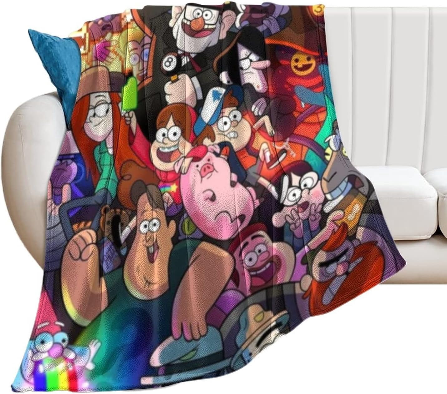 Anime Throw Blanket Gravity Drop Game Digital Blanket Warm Plush ...