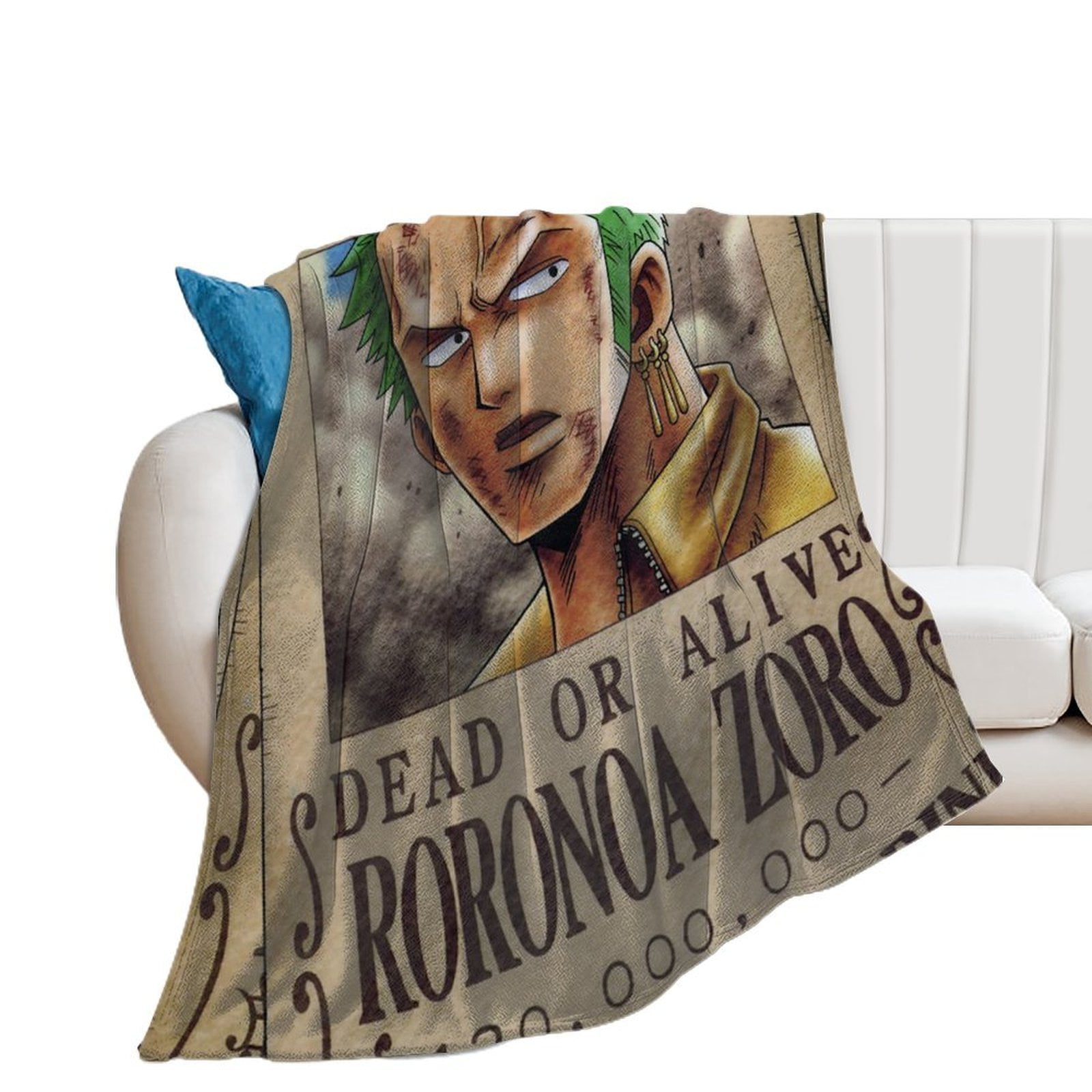 Anime Throw Blanket Warm Soft Flannel One Piece Blankets for Traveling ...