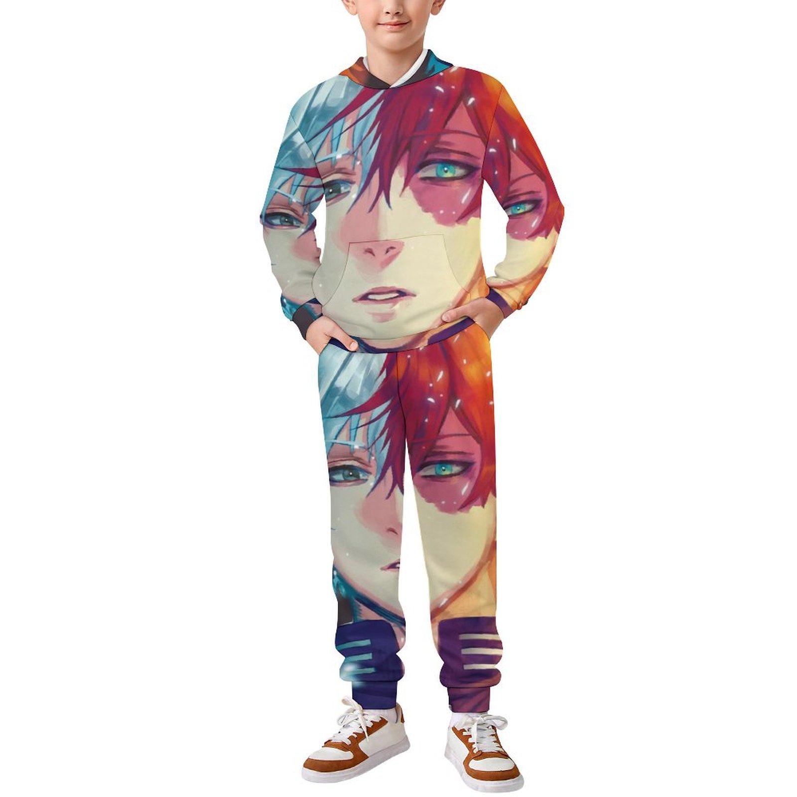 Anime Todoroki My Hero Academia Kid's Sweatshirt Sweatpant Set 2 Pcs ...