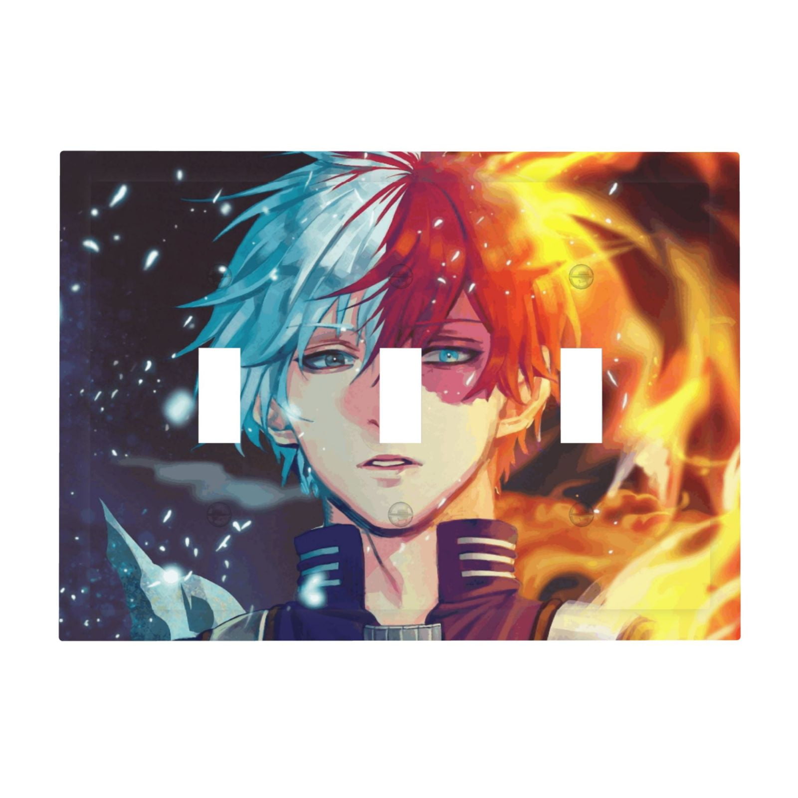 Anime Todoroki My Hero Academia Wall Plate Cover 3 Gang Toggle ...
