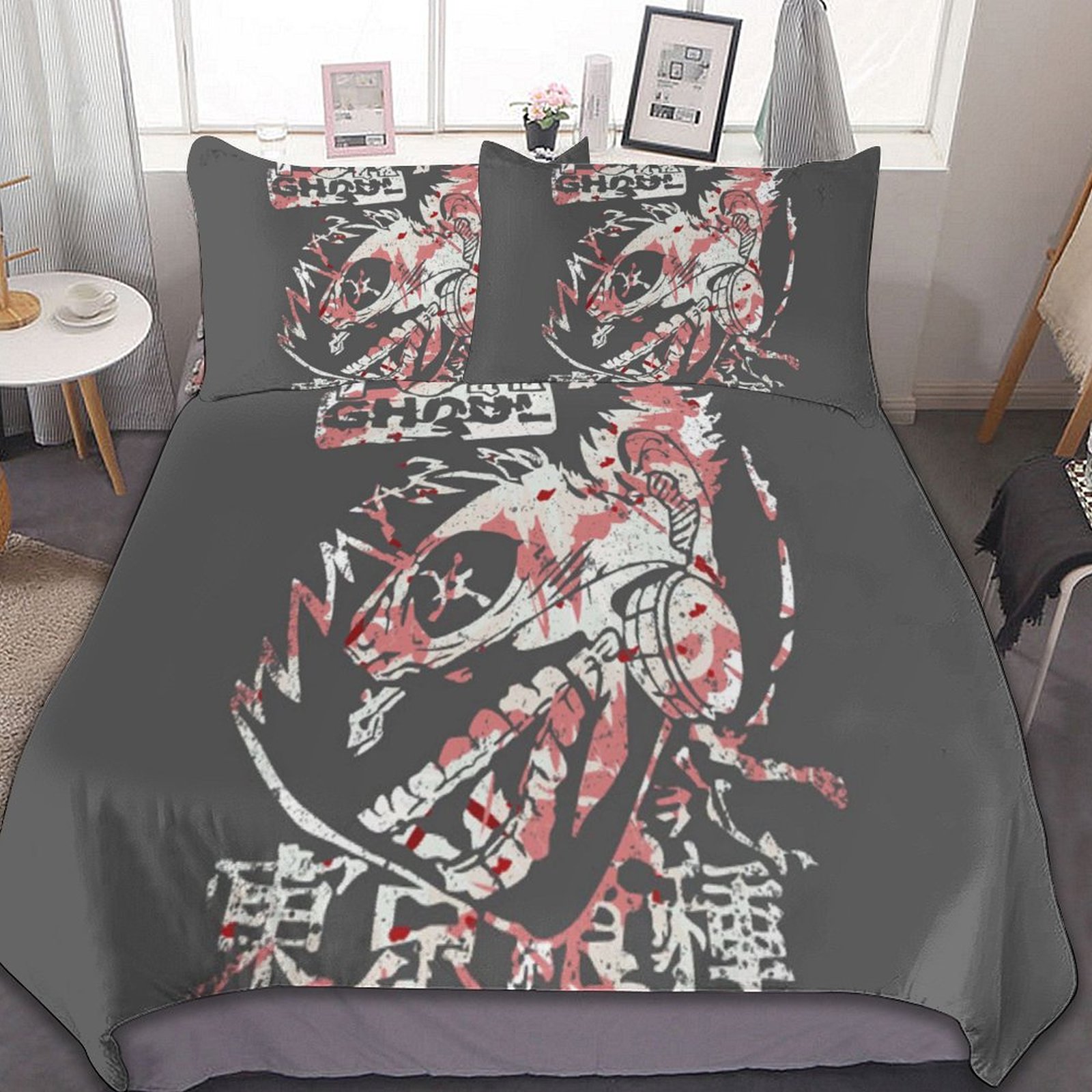 Anime Tokyo Ghoul Ken Kaneki 3 Pieces Bedding Sets Soft Comforter Sets ...