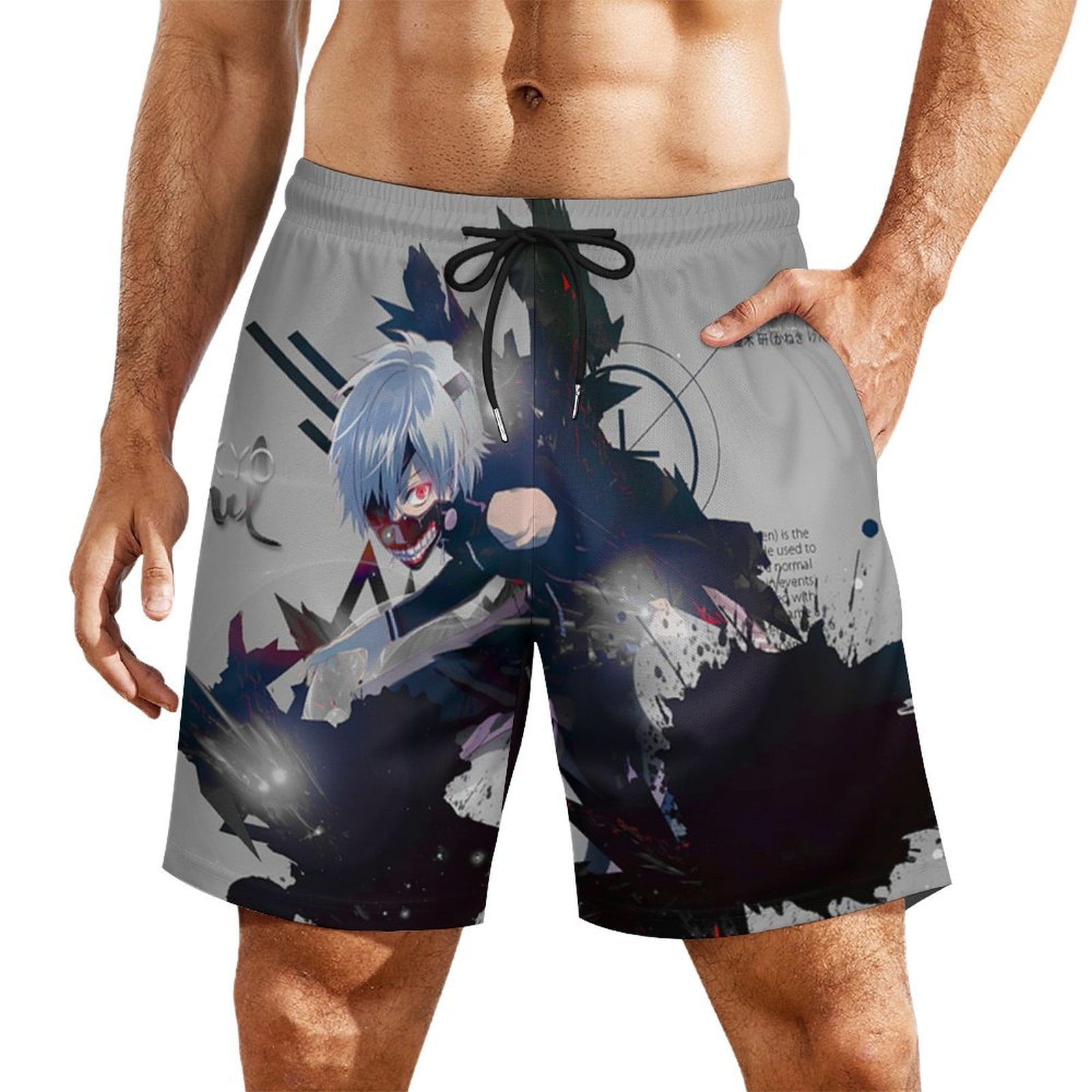 Anime Tokyo Ghoul Men's Board Shorts Swim Trunks Beach Short Swimwear ...
