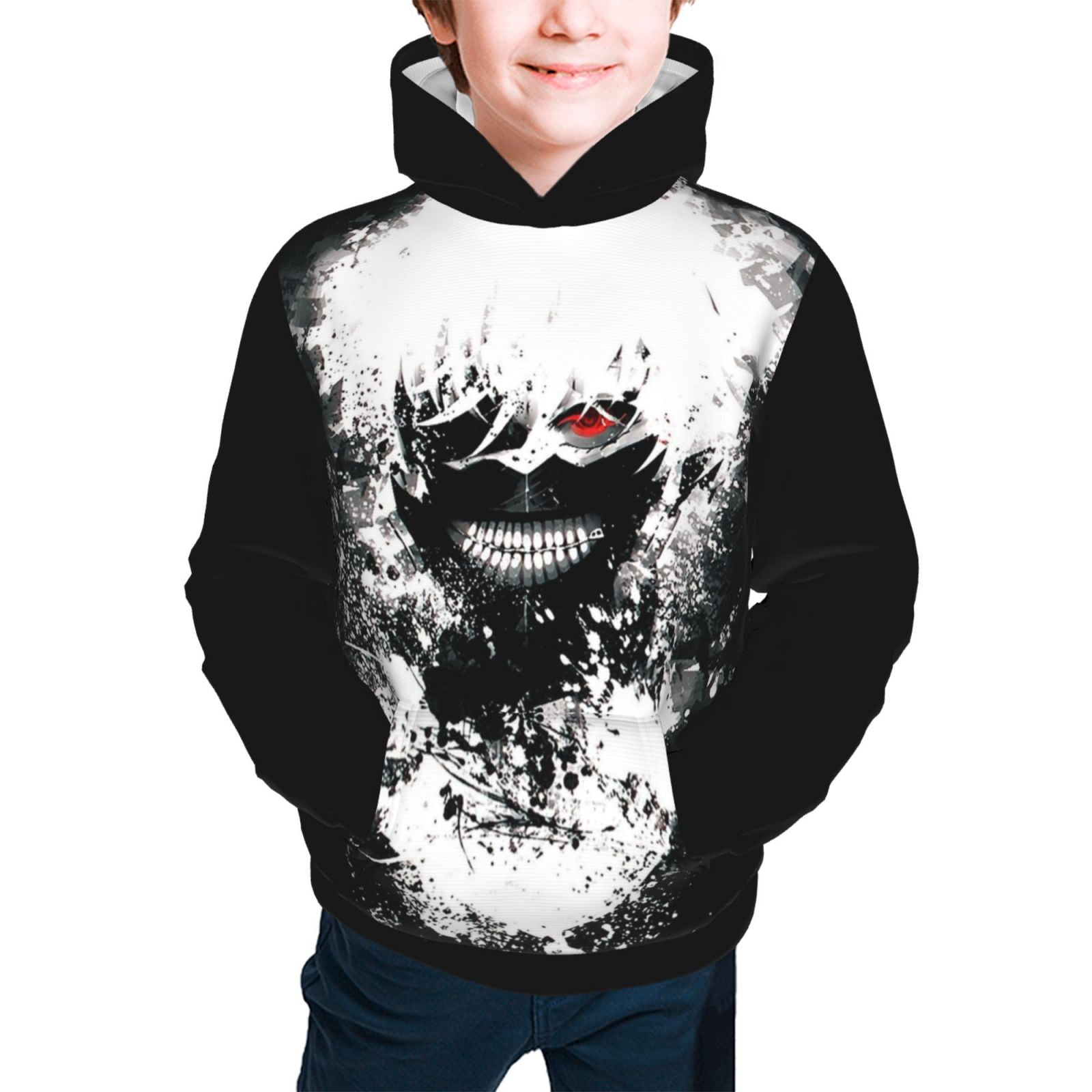 Anime Tokyo Ghoul Unisex Children Hooded Sweater, Colorful Hat Rope ...