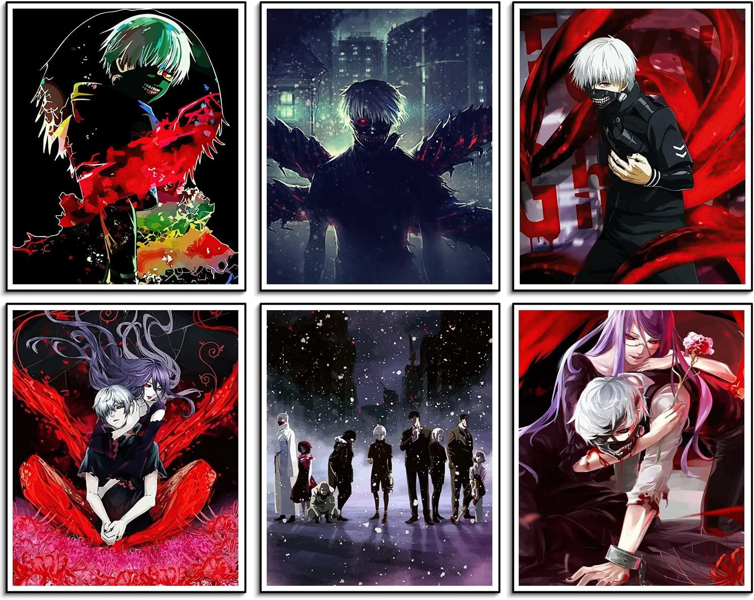 Anime Tokyo Ghoul Wall Art Poster on Canvas Pieces - HD Print Painting ...