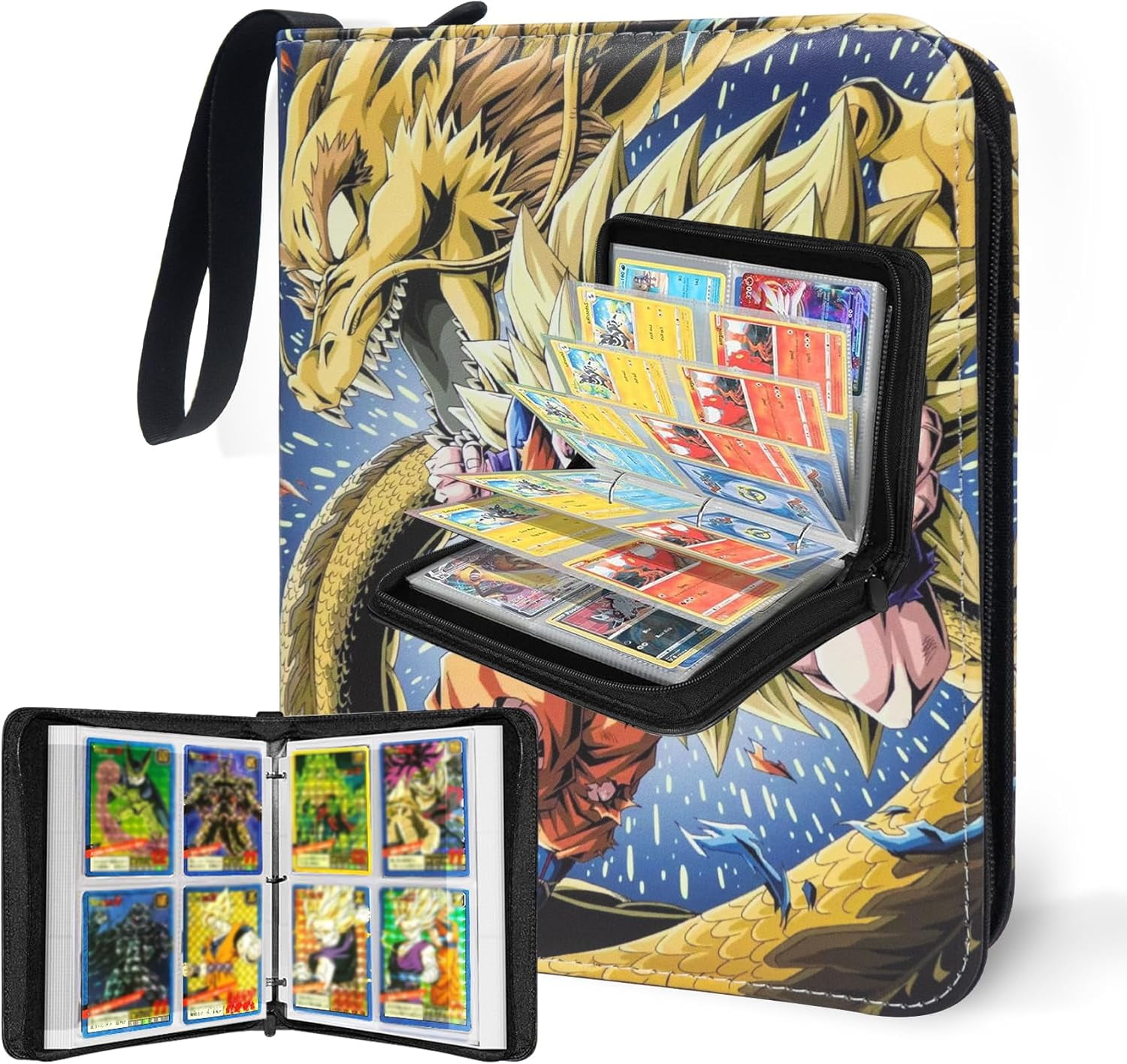 Anime Trading Card Binder for Dragon Ball, One Piece TCG - 4 Pocket ...
