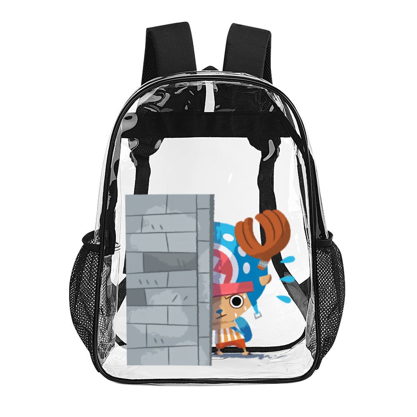 Anime Transparent Backpack One Piece Peripheral Cartoon Luffy PVC ...