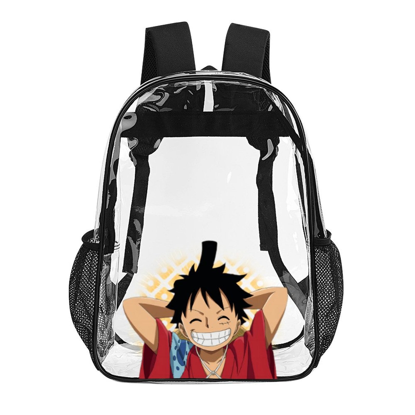 Anime Transparent Backpack One Piece Peripheral Cartoon Luffy PVC ...