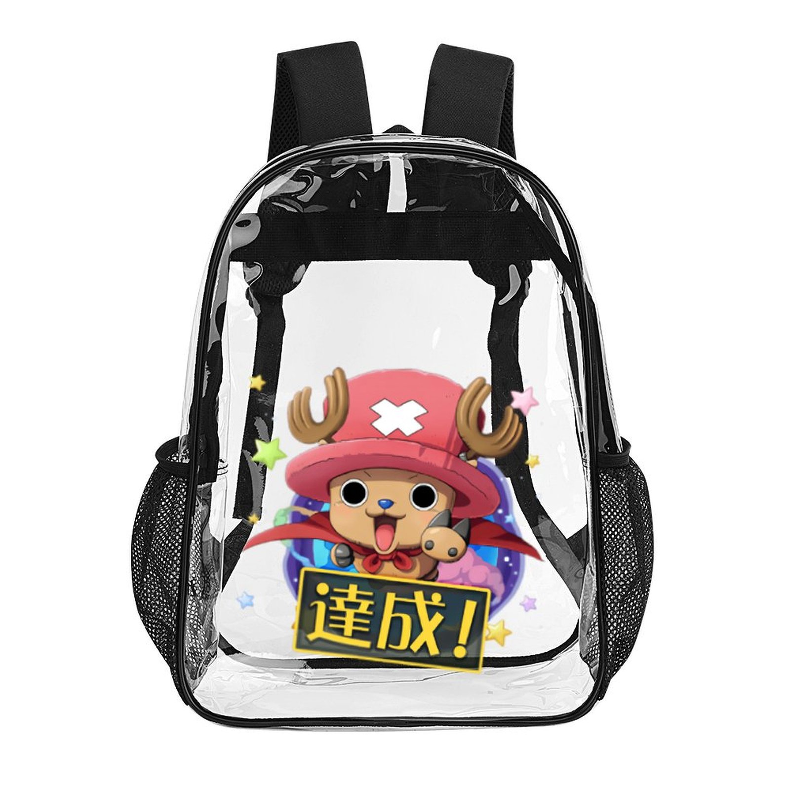 Anime Transparent Backpack One Piece Peripheral Cartoon Luffy PVC ...