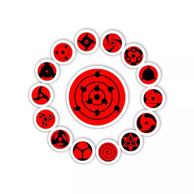 Anime Uchiha Sharingan And Naruto 17W121Sticker Anime Decal Phone Decal ...