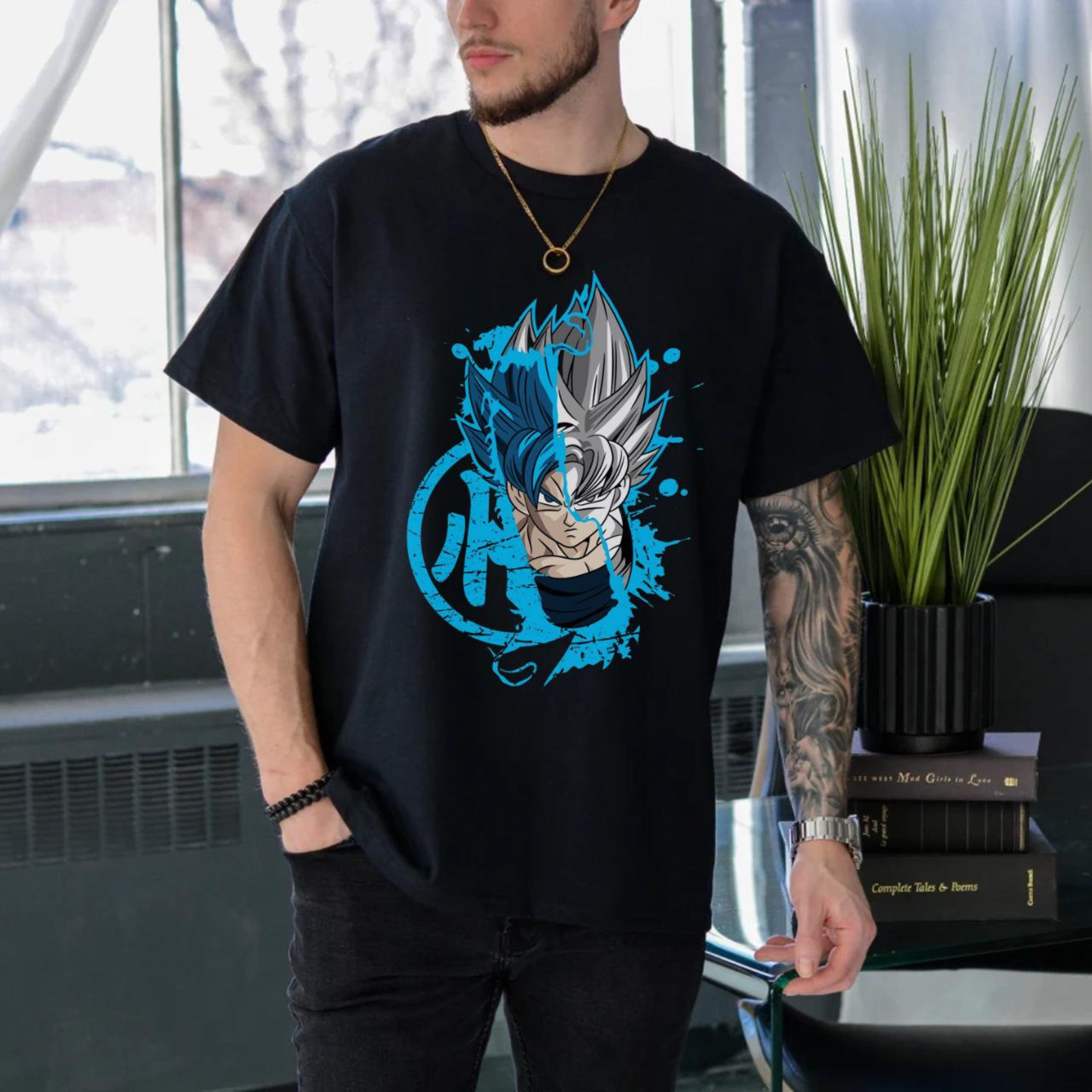 Anime Ultra Instinct Shirt, Dragon Blue Shirt, Gift for Anime Fan, Gift ...