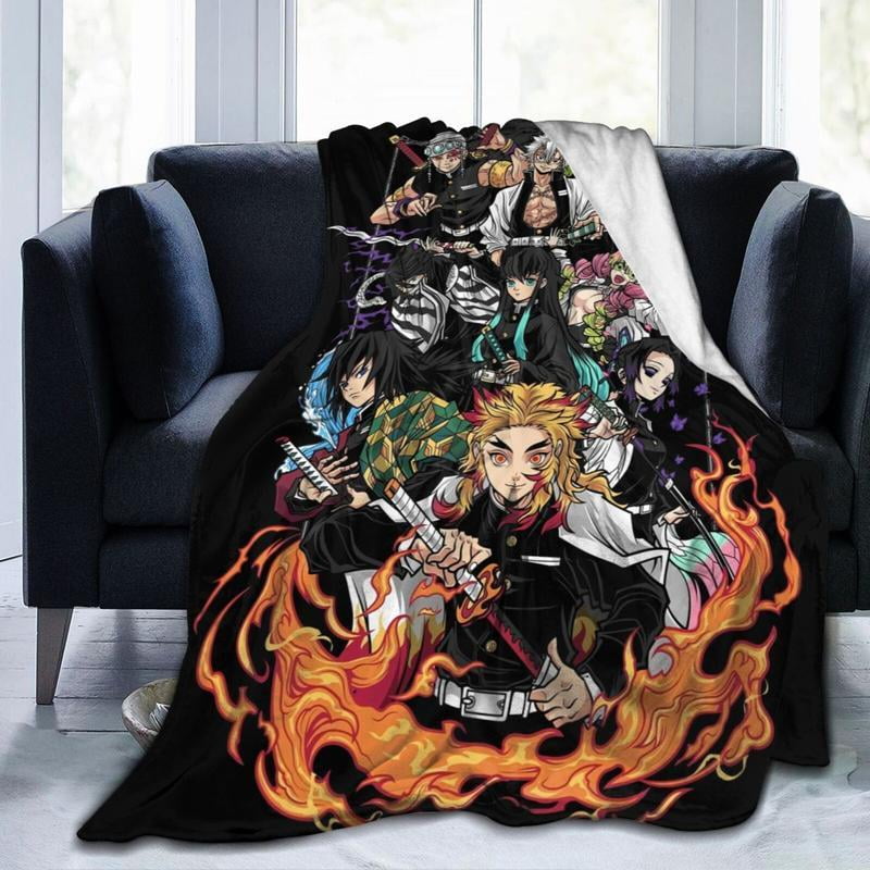 Anime Ultra Soft Demon Slayer Blanket Cozy Warm Flannel Throw Blankets ...