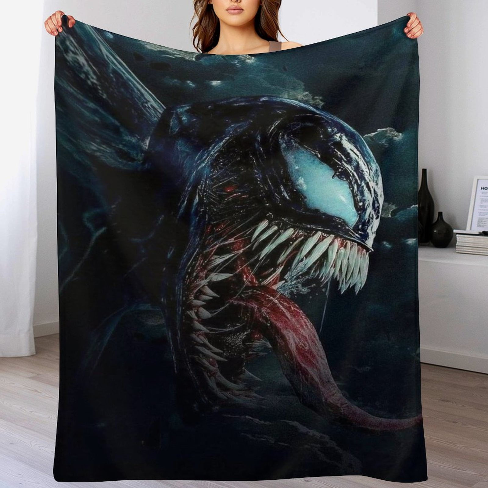 Anime Venom Flannel Anti-Pill Cartoon Thickened Blanket Decor Bedding ...