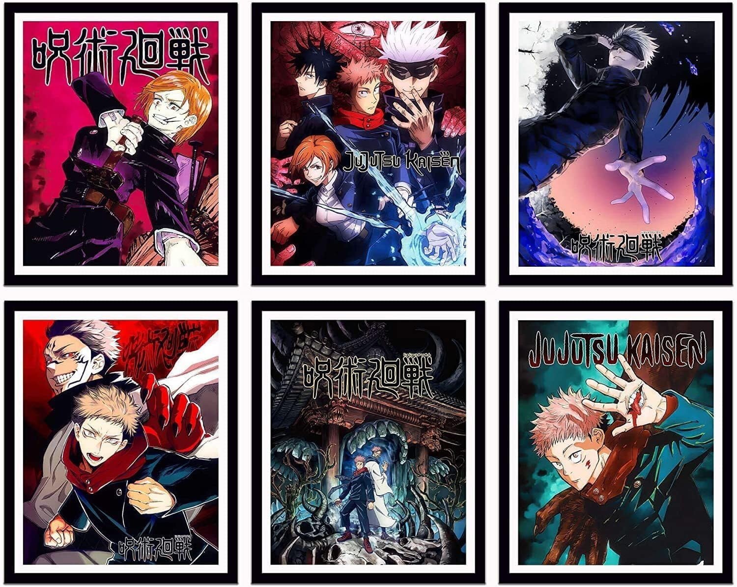 Anime Wall Posters Set of 6 – 9x12 Inch Unframed Canvas Art Prints for ...