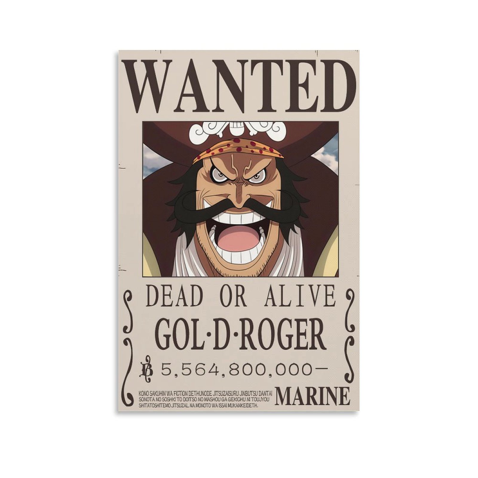 Anime Wanted Bounty Poster (109) Room Aesthetic Poster Print Art Wall ...