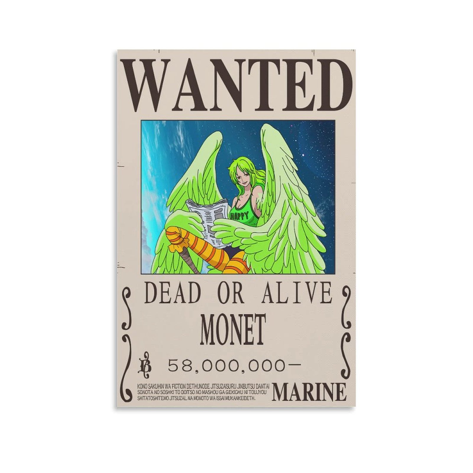 Anime Wanted Bounty Poster (143) Artworks Picture Print Poster Wall Art ...