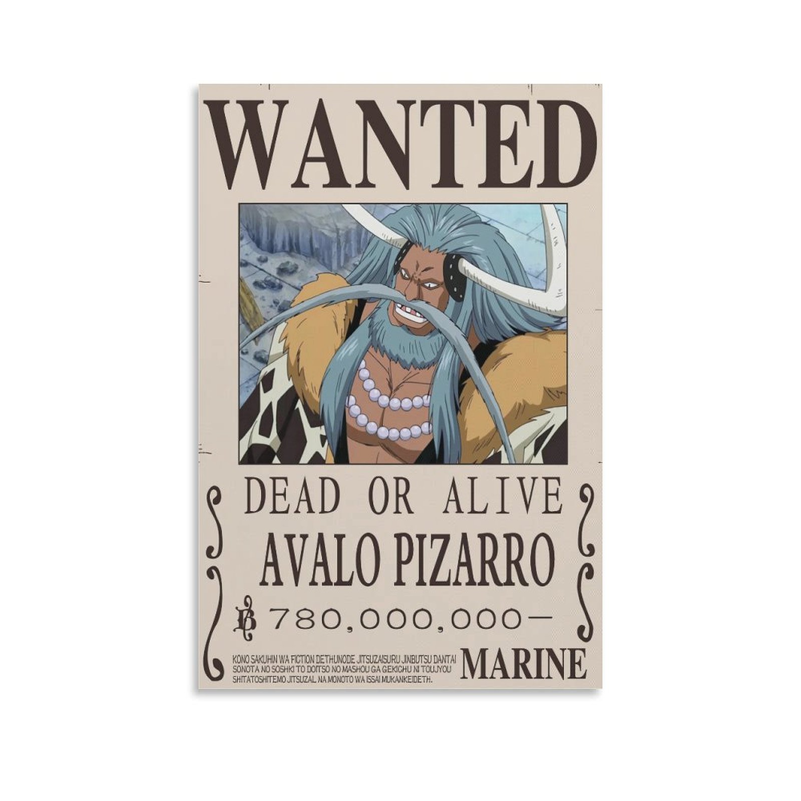 Anime Wanted Bounty Poster (73) Canvas Art Poster and Wall Art Picture ...