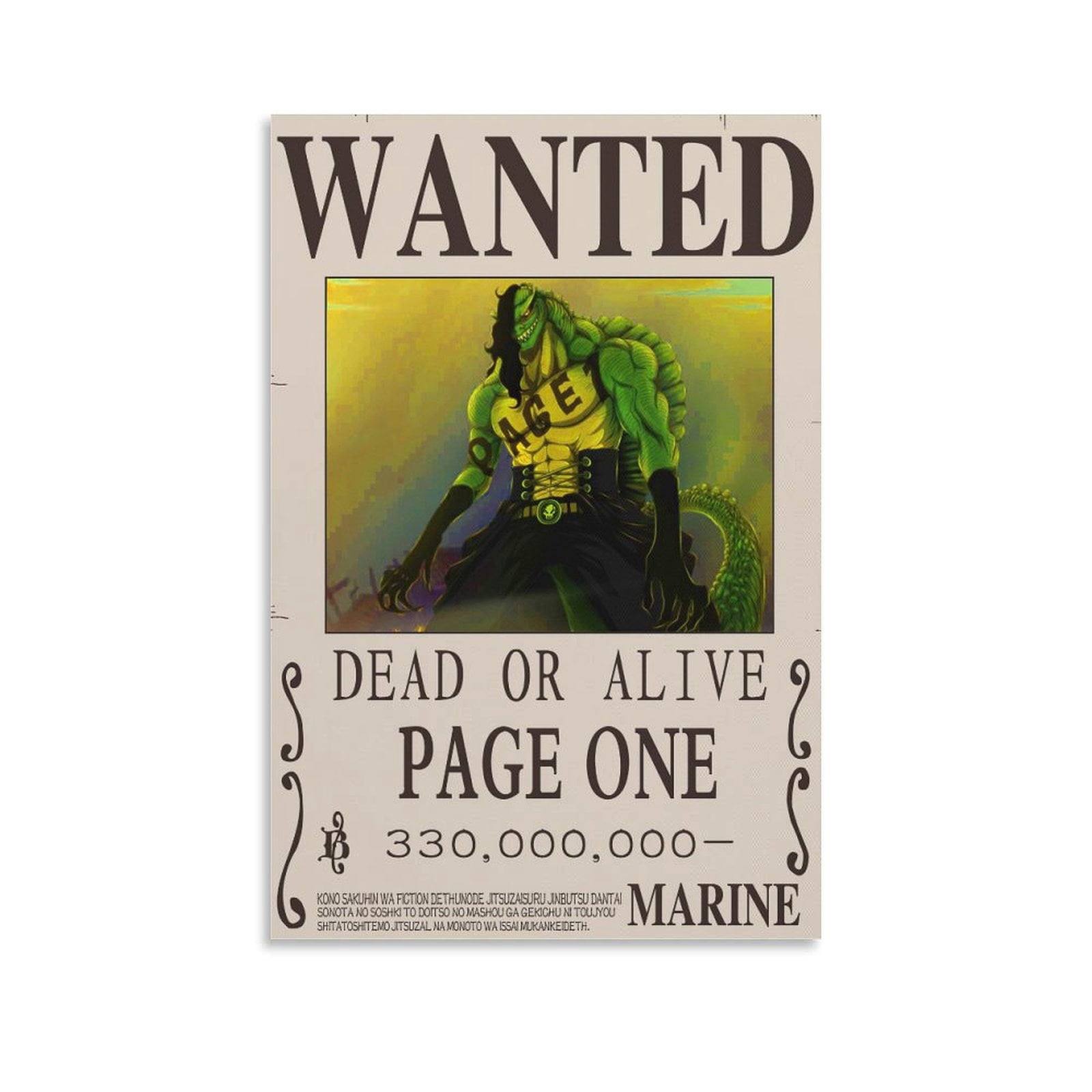 Anime Wanted Bounty Poster (84) Posters Art Print Wall Photo Paint ...