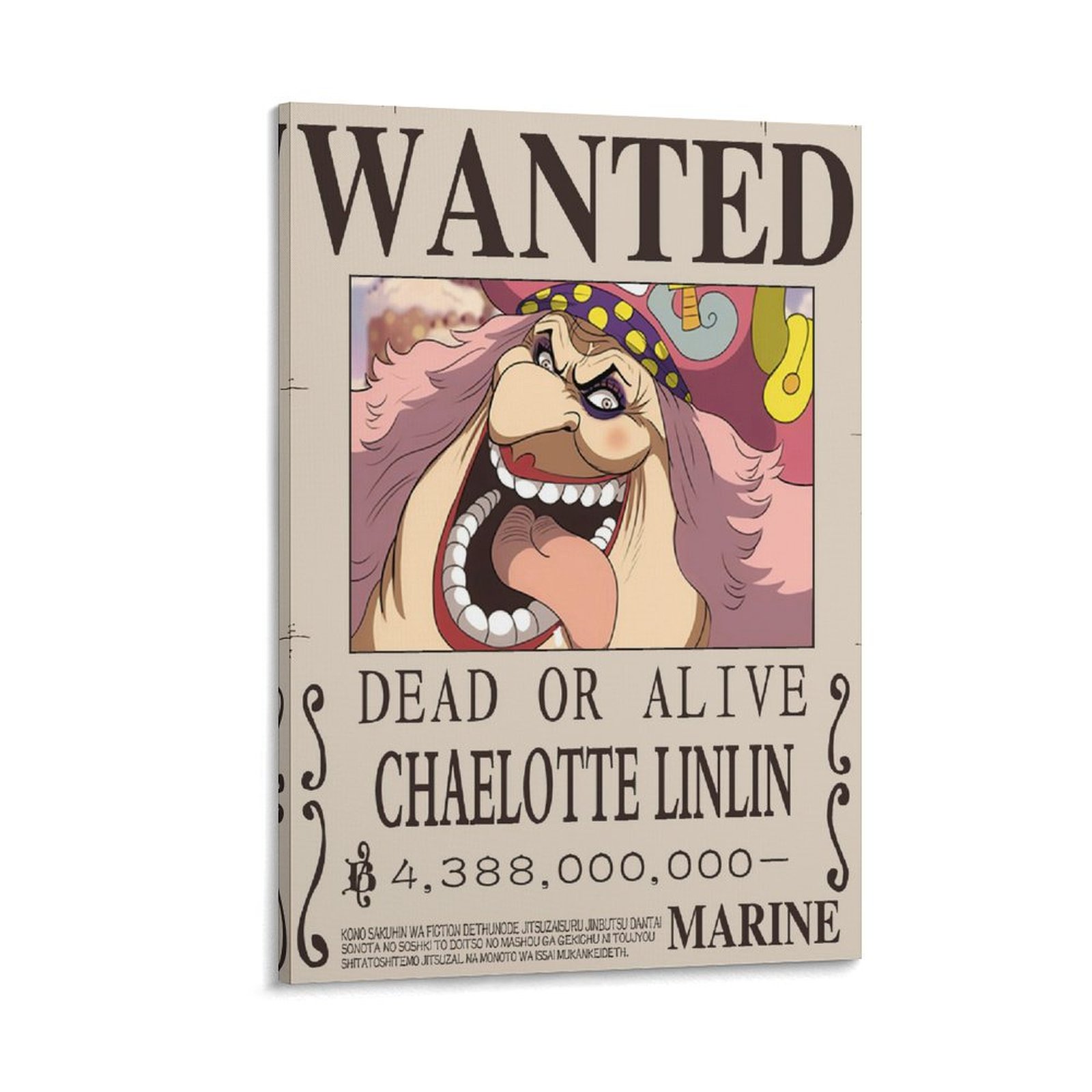 Anime Wanted Bounty Poster (92) Canvas Wall Art Prints Poster Gifts ...