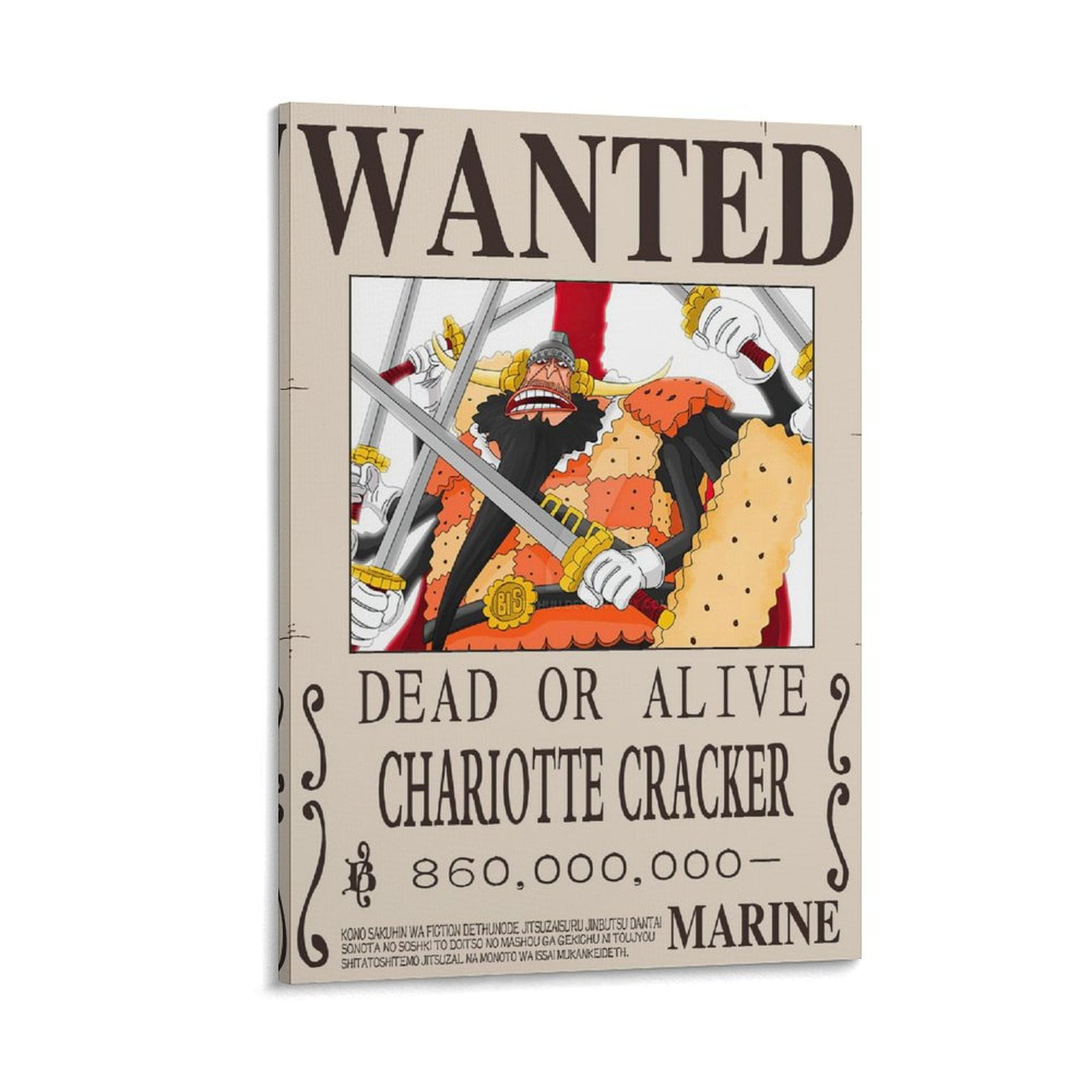 Anime Wanted Bounty Poster (95) Painting On Canvas Wall Art Poster ...