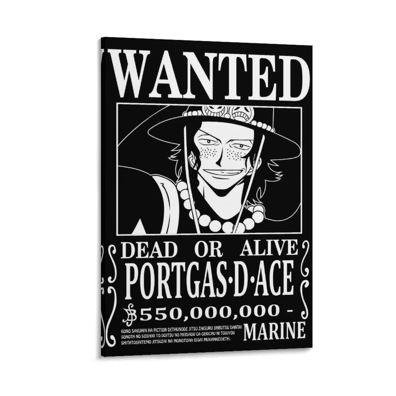 Anime Wanted Poster Ace 1 Poster Decorative Painting Canvas Wall Art ...