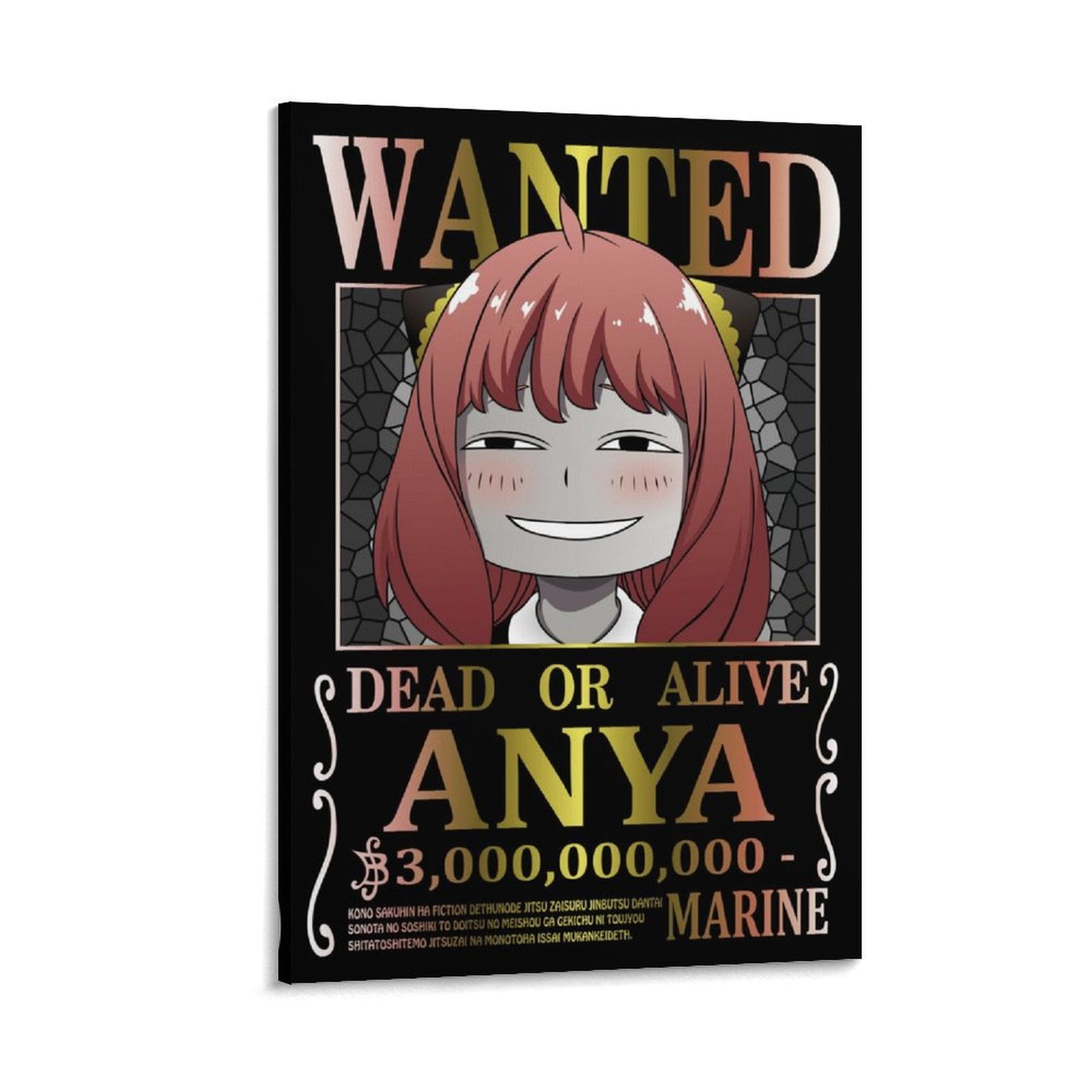 Anime Wanted Poster Anya Canvas Wall Art Prints Poster Gifts Photo ...